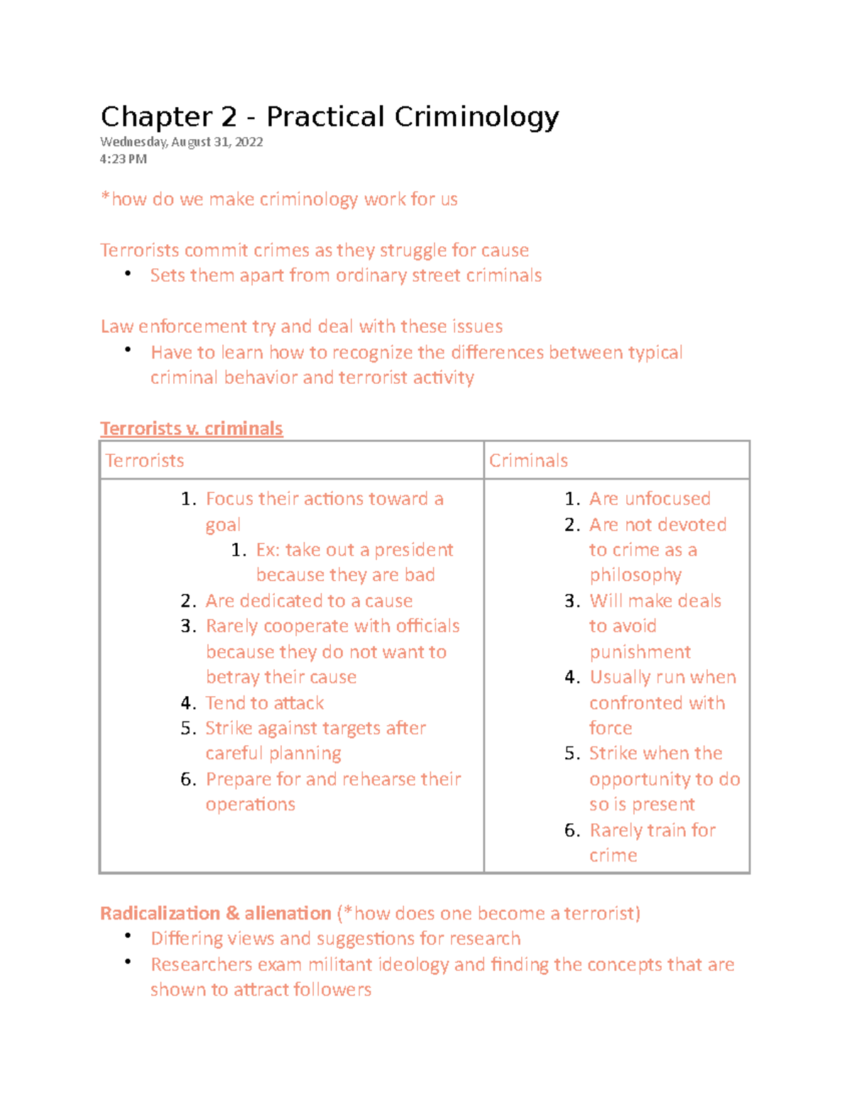 Chapter 2 - Practical Criminology - Chapter 2 - Practical Criminology ...
