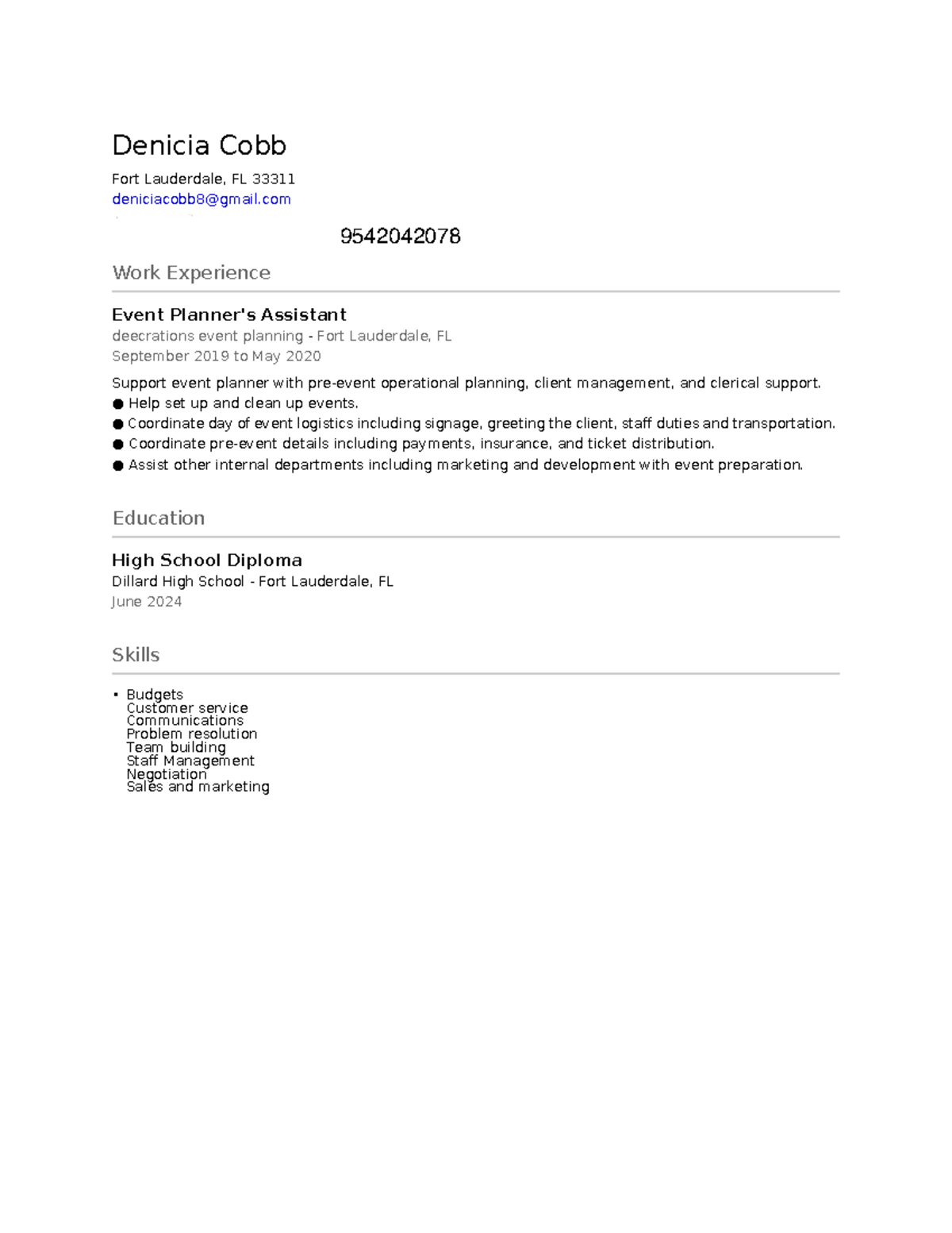 Denicia-Cobb - Denicia Cobb Fort Lauderdale, FL 33311 deniciacobb8 ...