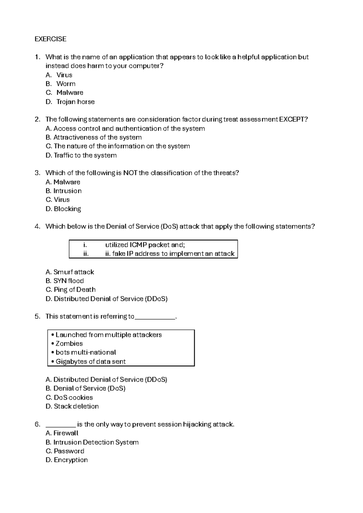 Exercise ITT300 - EXERCISE What is the name of an application that ...