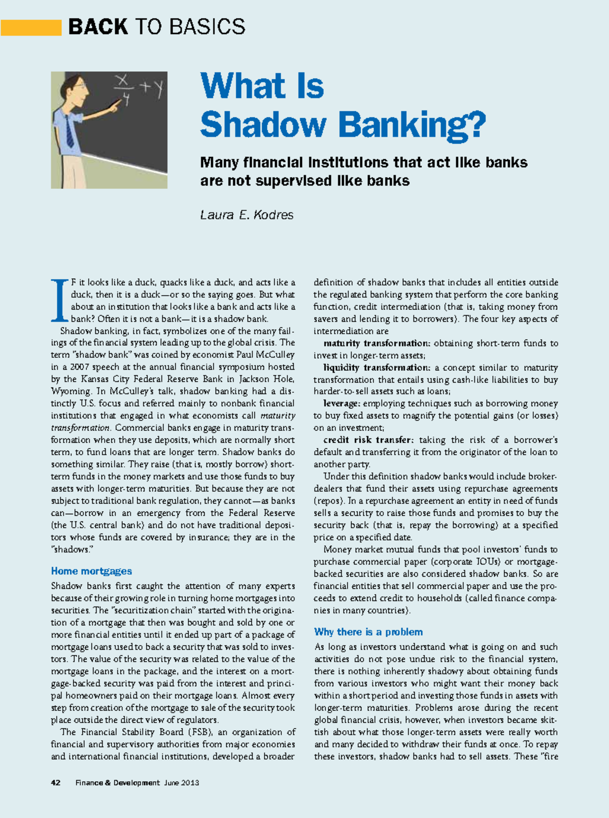 7 What Is Shadow Banking - BACK TO BASICS What Is Shadow Banking? Many ...