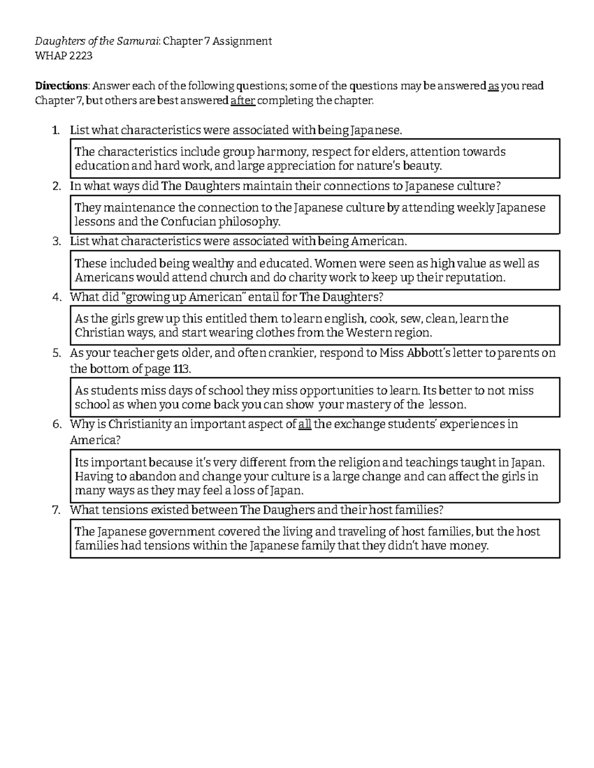 Aliyah Ulloa - Chapter 7 Assignment - 15909886 - Daughters of the ...