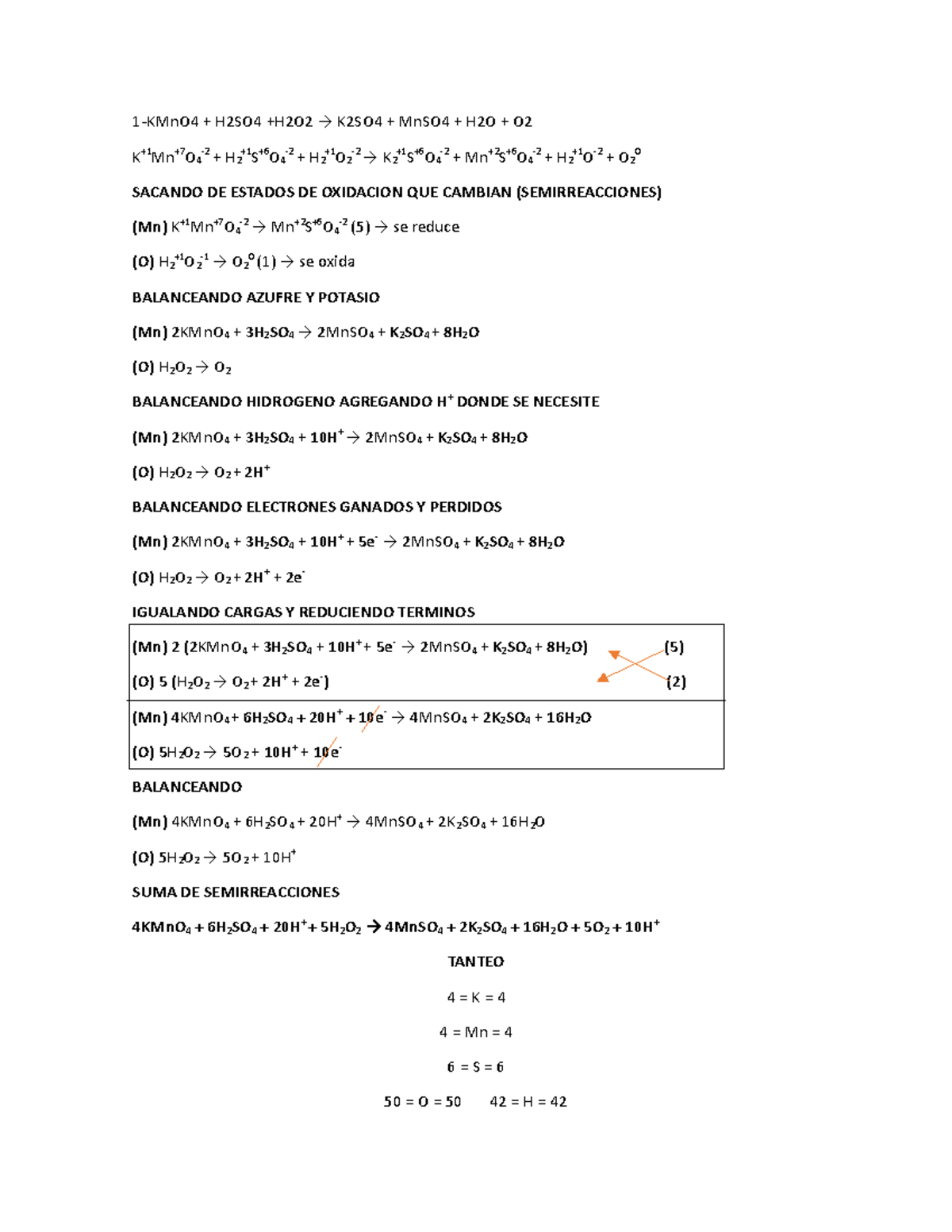 Balanceo de Reacciones quimicas por ion electronegativo en medio acido ...