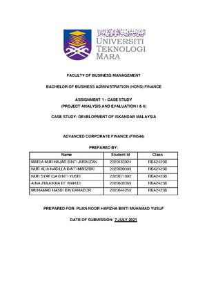 20234 FIN544 Lesson Plan - UNIVERSITI TEKNOLOGI MARA LESSON PLAN Course ...