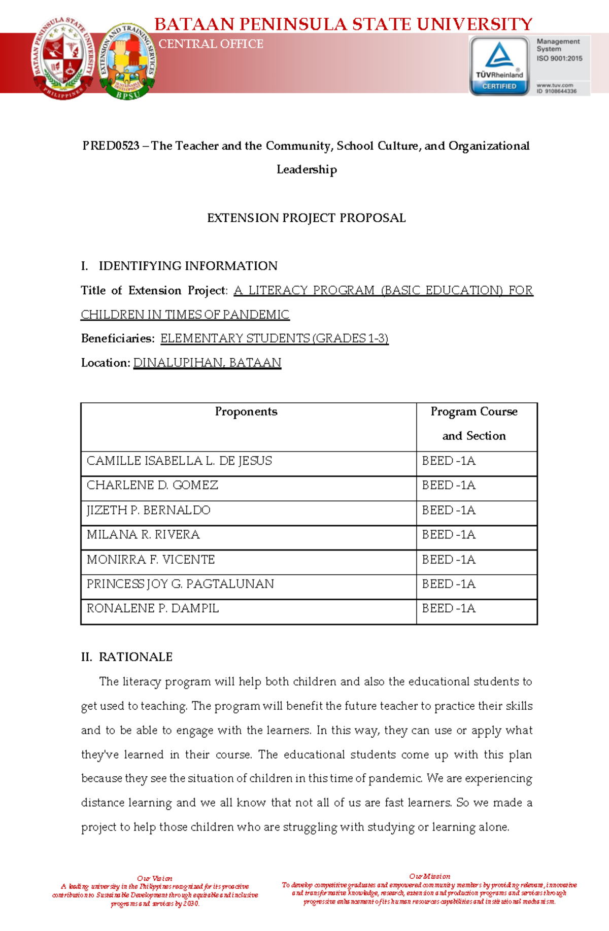 PRED0523 Extension Project Proposal - CENTRAL OFFICE Capitol Compound ...
