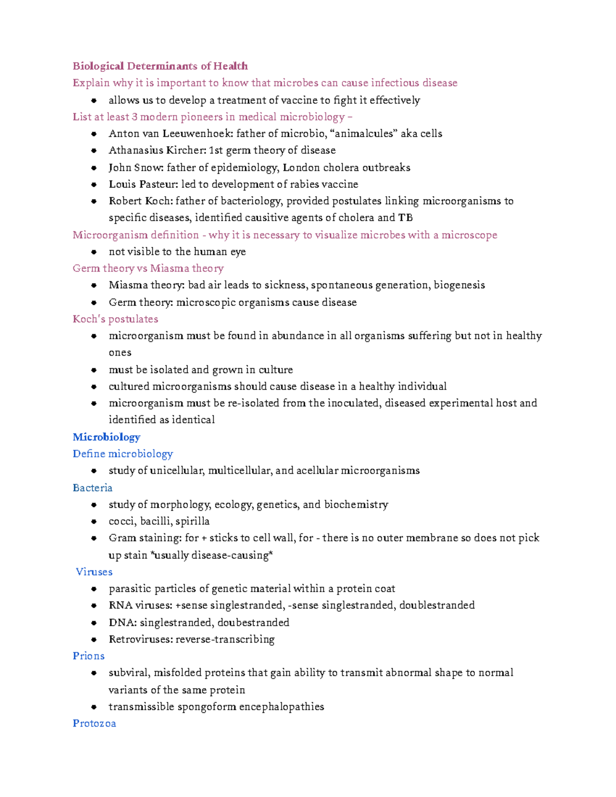 SPHU 1020 Exam 1 Study Guide - Biological Determinants of Health Explain why it is important to ...