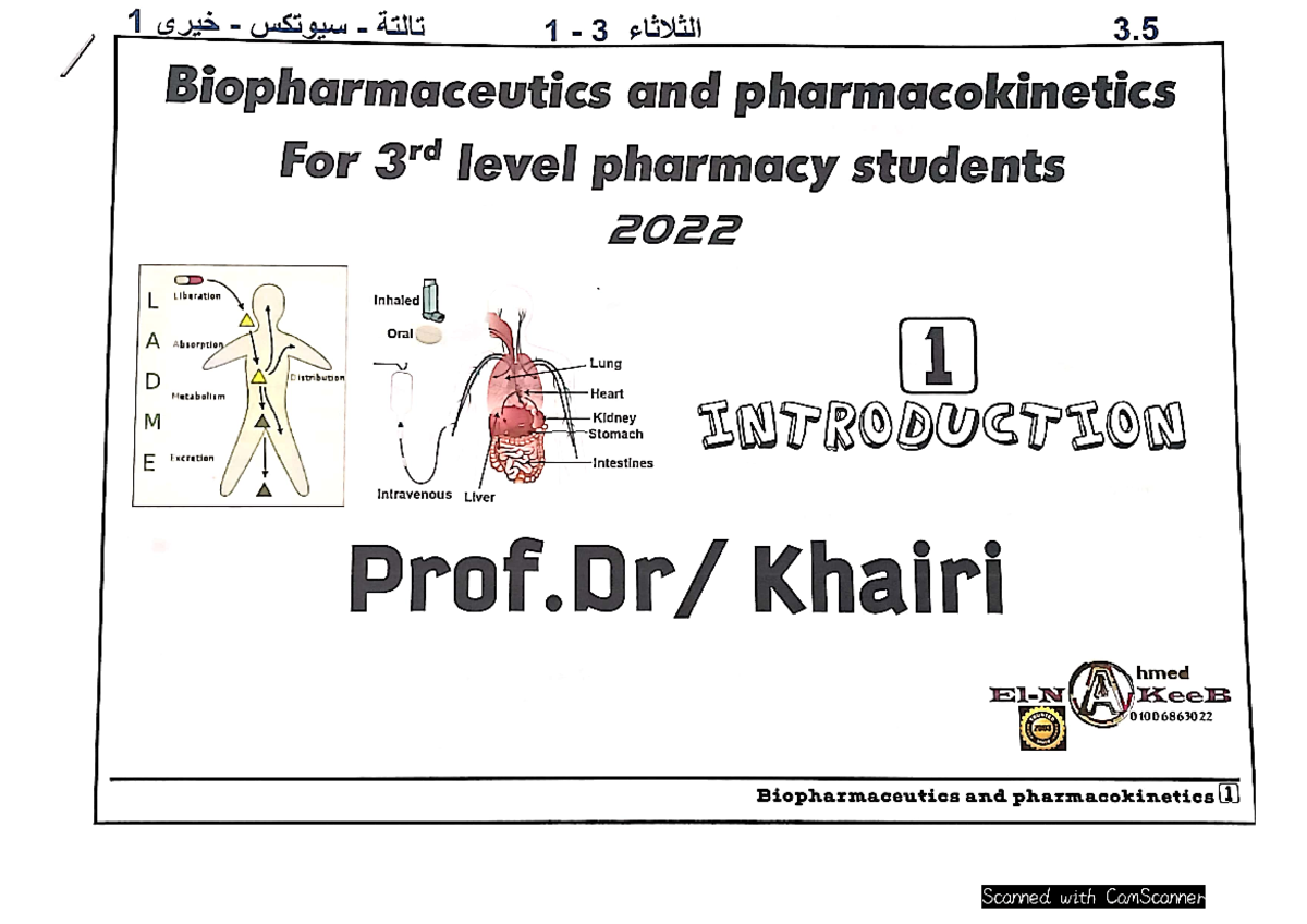 Part 1 pharmacokinetics - Biopharmacy And Pharmacokinetics - Studocu