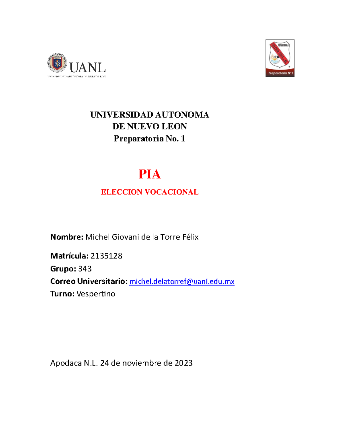 MGTF PIA EV - COMPOSICION ESCRITA - Composición Escrita - UNIVERSIDAD AUTONOMA DE NUEVO LEON ...