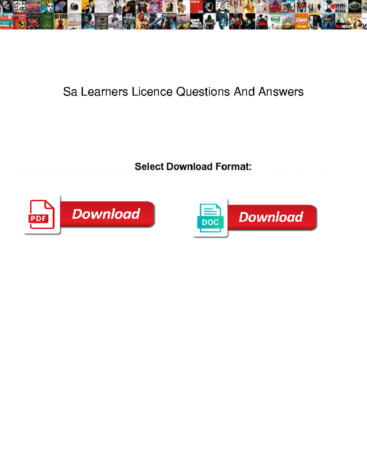 Sa learners licence questions and answers - Sa Learners Licence ...