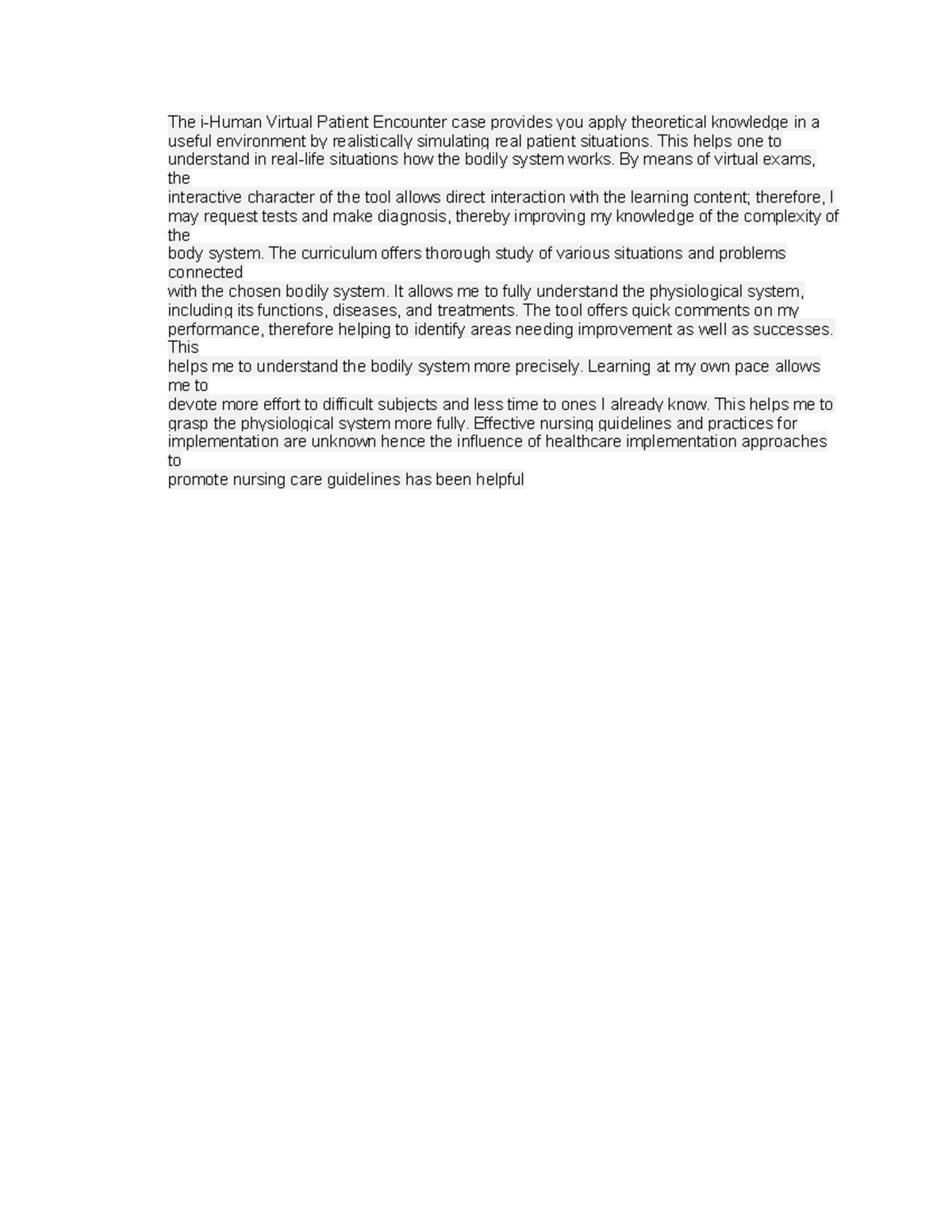 Ihuman check - The i-Human Virtual Patient Encounter case provides you ...