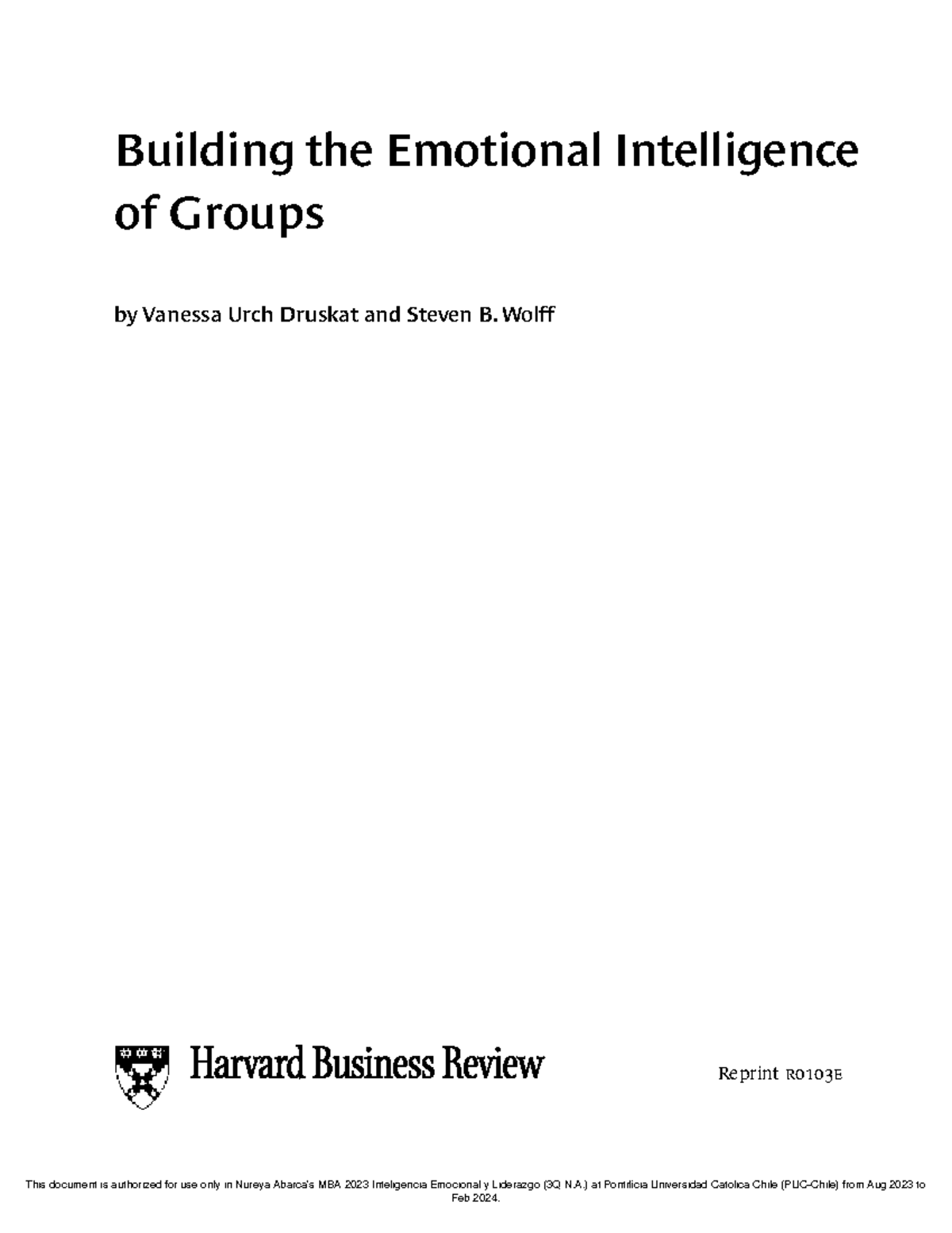 Building emotional intelligence - Building the Emotional Intelligence ...