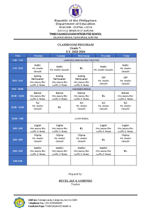 ACR for NSED - activity completion report on earth quake drill ...