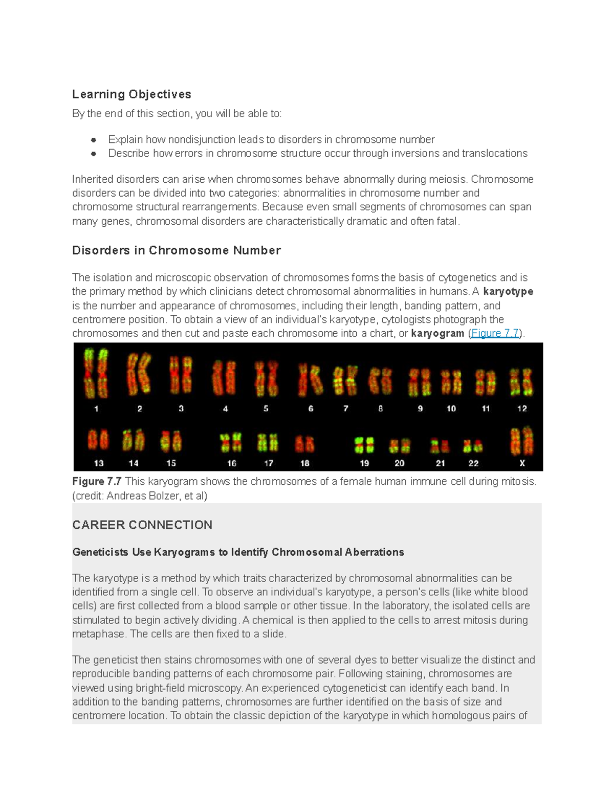 Errors in meiosis - notes and summaries - Learning Objectives By the ...