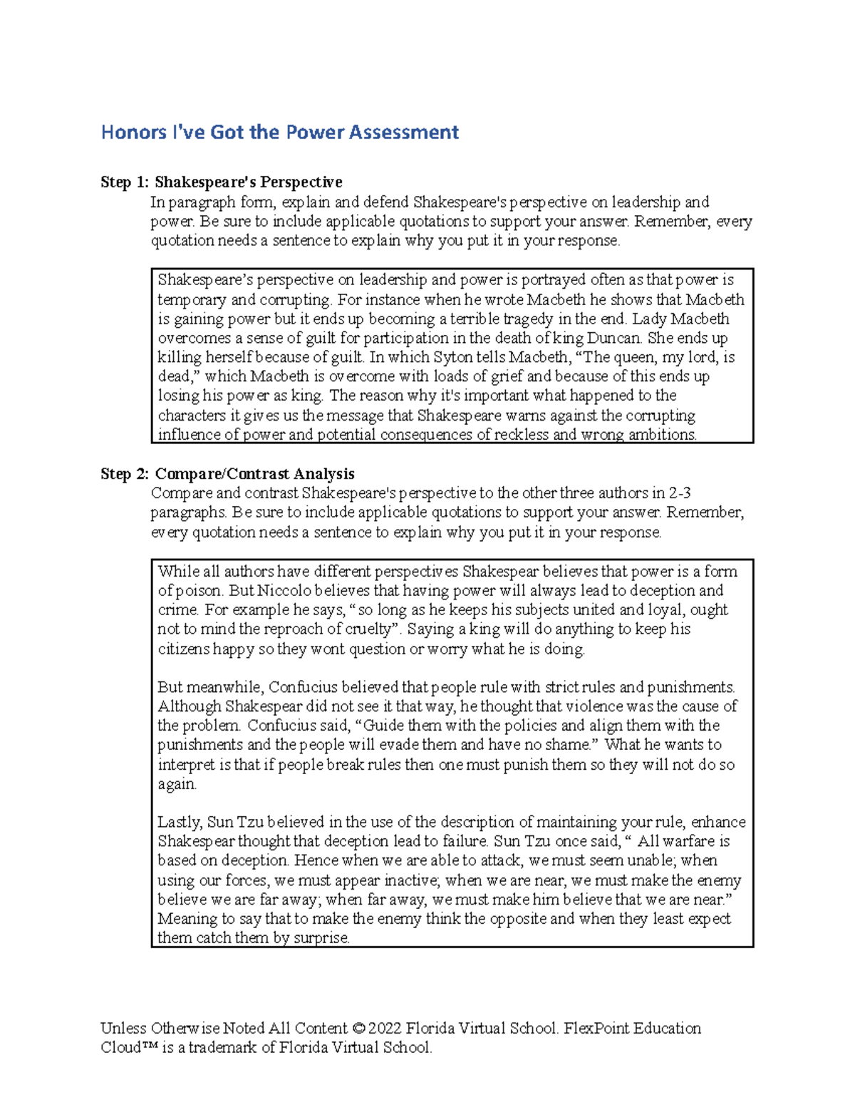 Copy of 5.07H I've Got the Power Assessment - Honors I've Got the Power ...