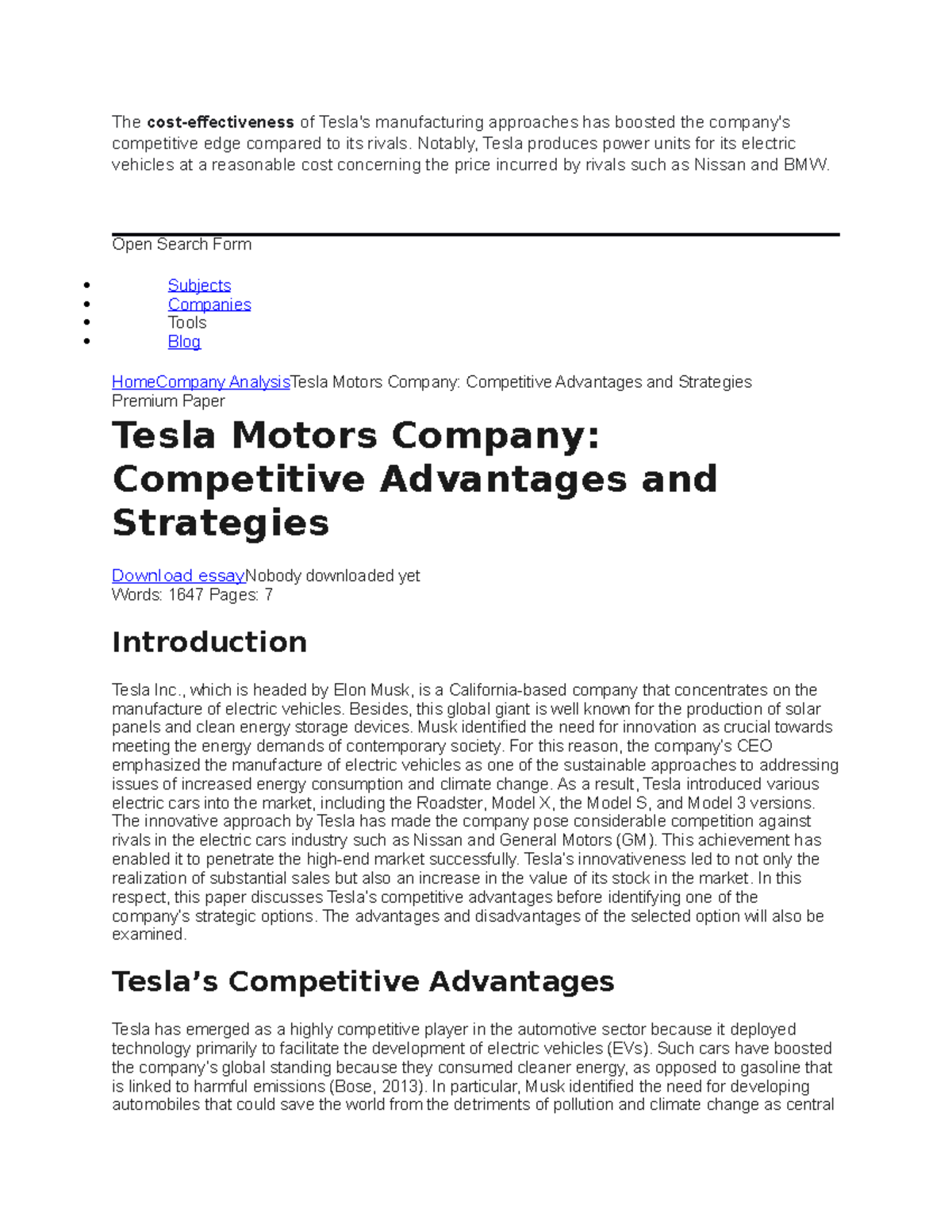 Telsa - dfgfgchg - The cost-effectiveness of Tesla's manufacturing ...