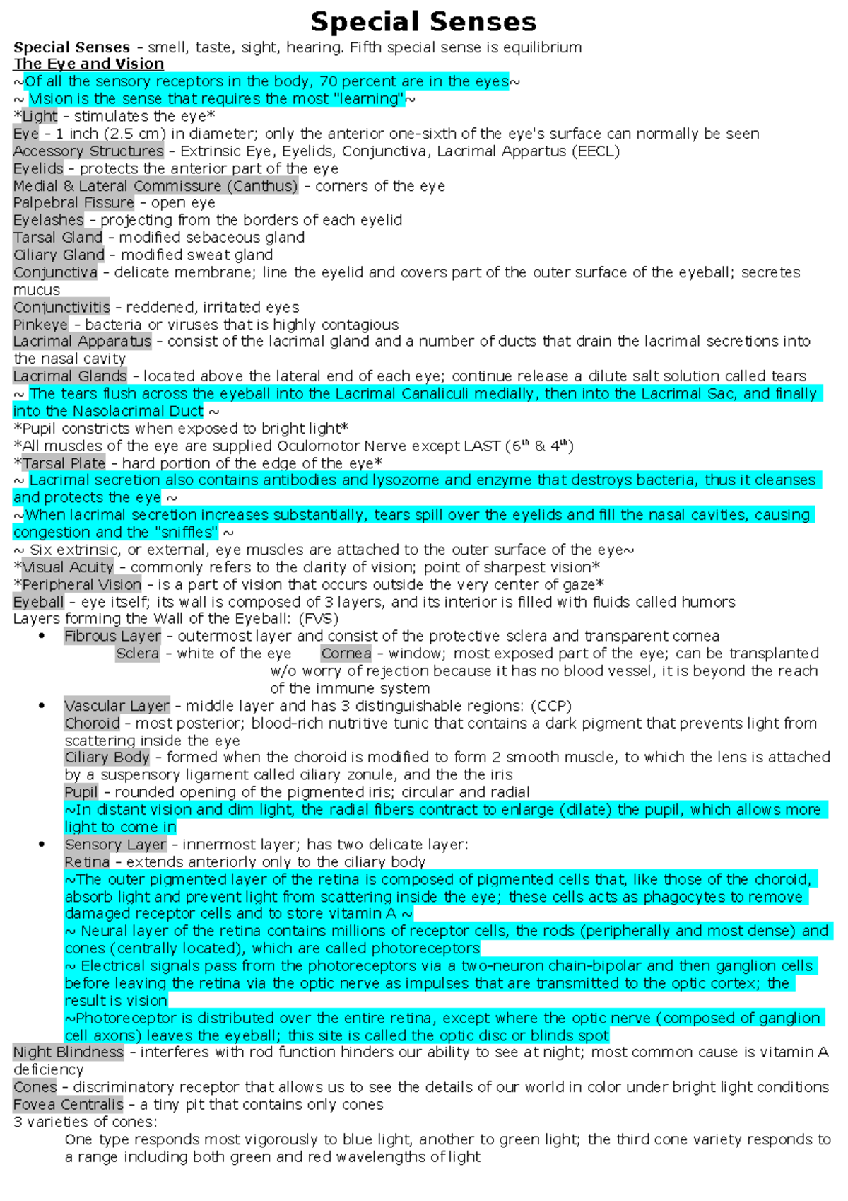 Anatomy Chapter 8.1 Special Senses - Human Anatomy & Physiology with ...