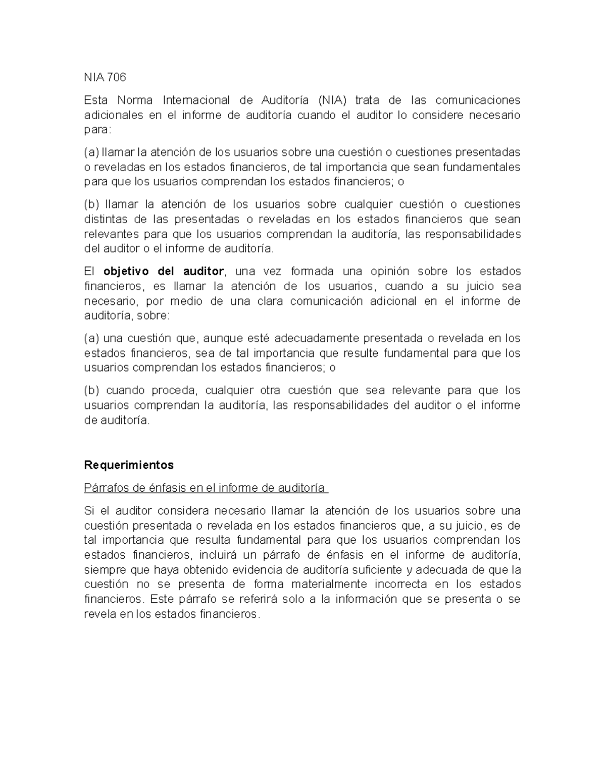 NORMA INTERNACIONAL DE AUDITORIA 706 cpindcoinedcoineco - NIA 706 Esta ...