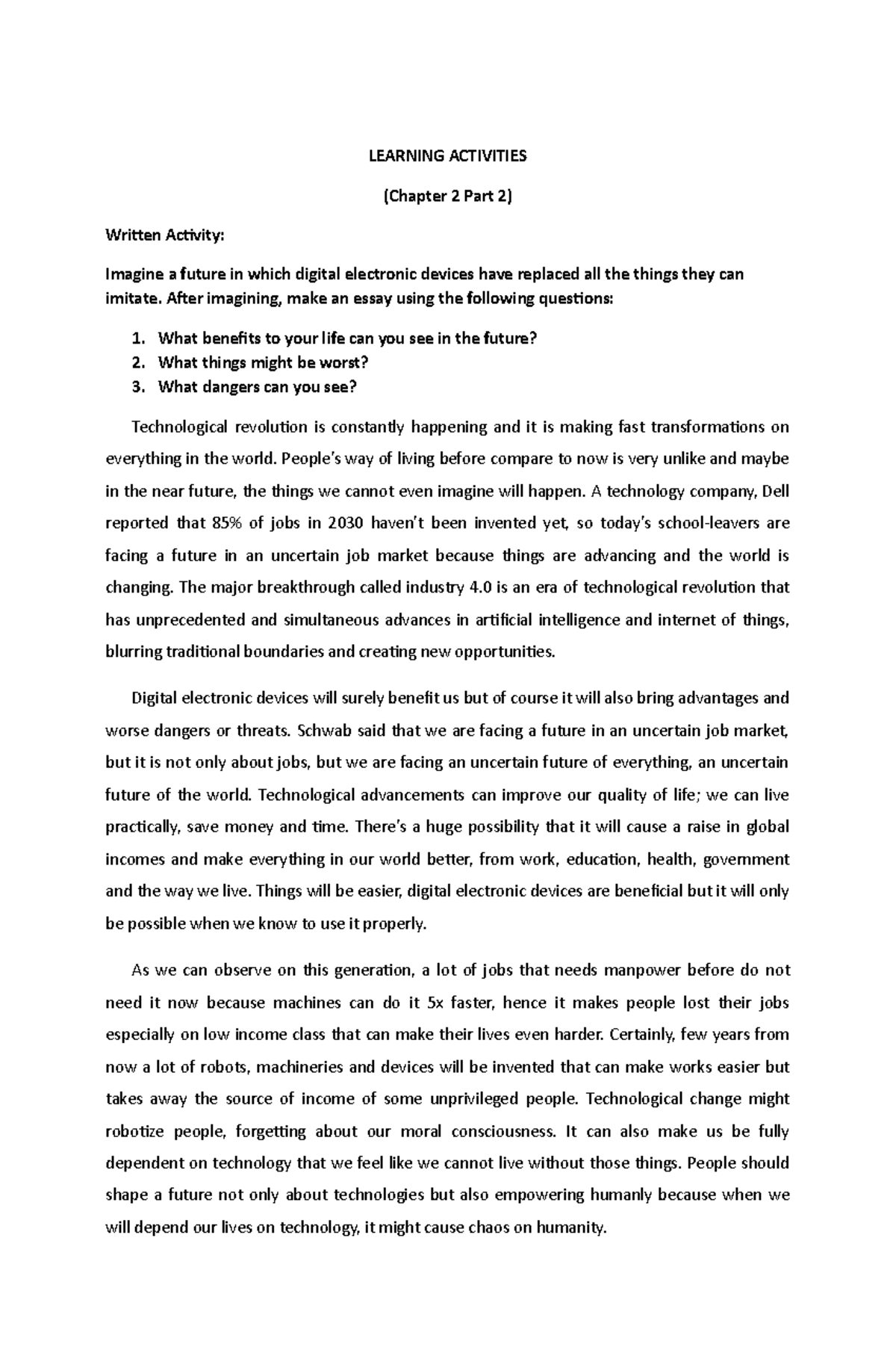 Lessons IN Living IN IT ERA - Living in the IT Era - PangSU - Studocu