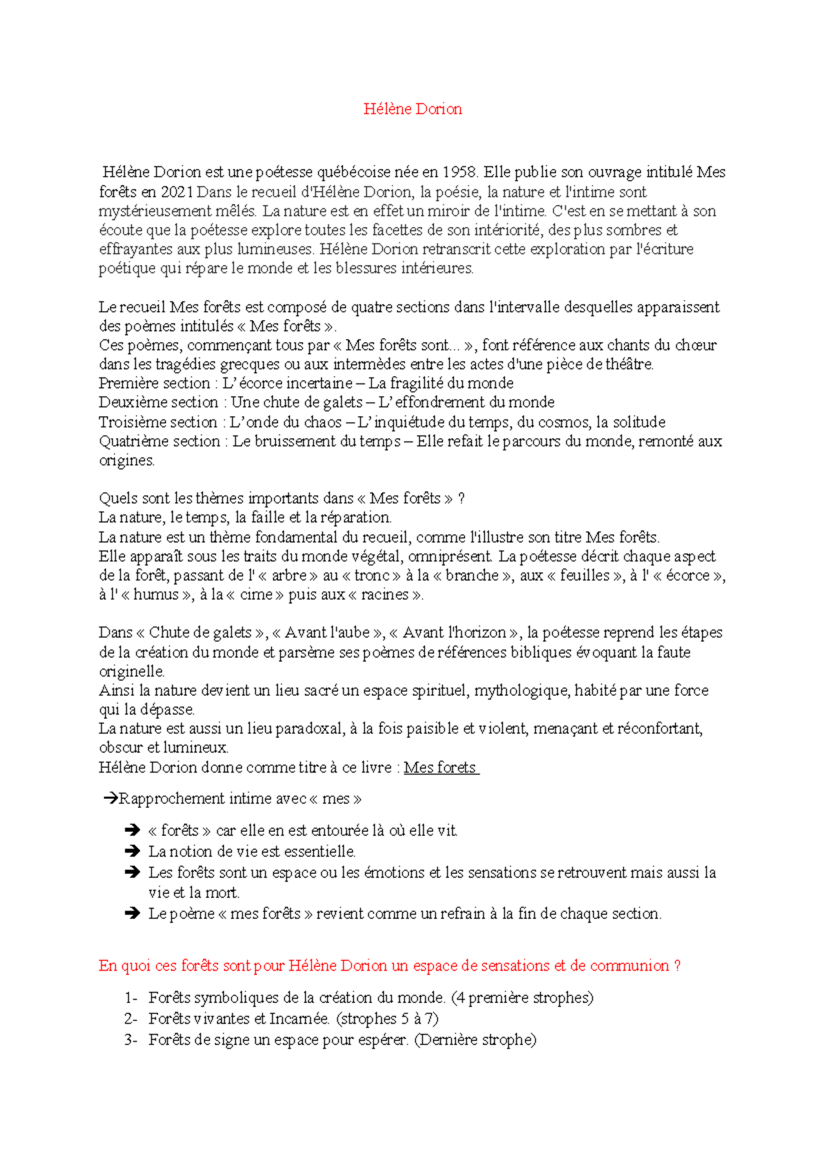 Hélène Dorion - Hélène Dorion Hélène Dorion est une poétesse québécoise ...