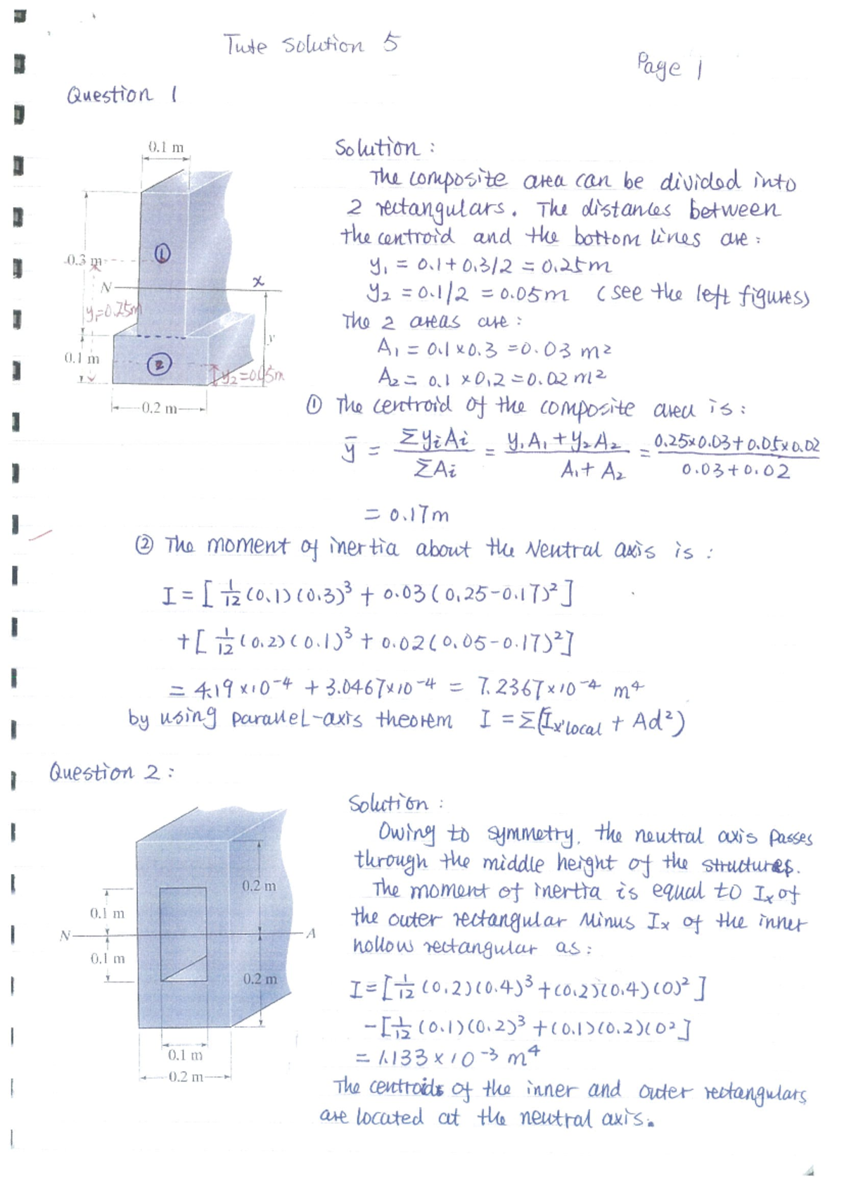 Tute solution 5 - These are the questions and answers for the fifth ...