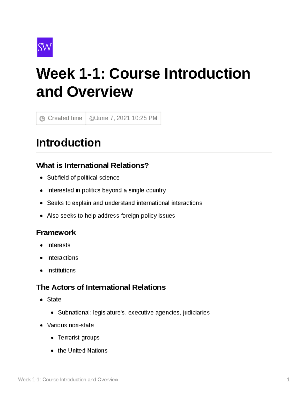 Week 1-1 Course Introduction and Overview - Week 1-1: Course ...