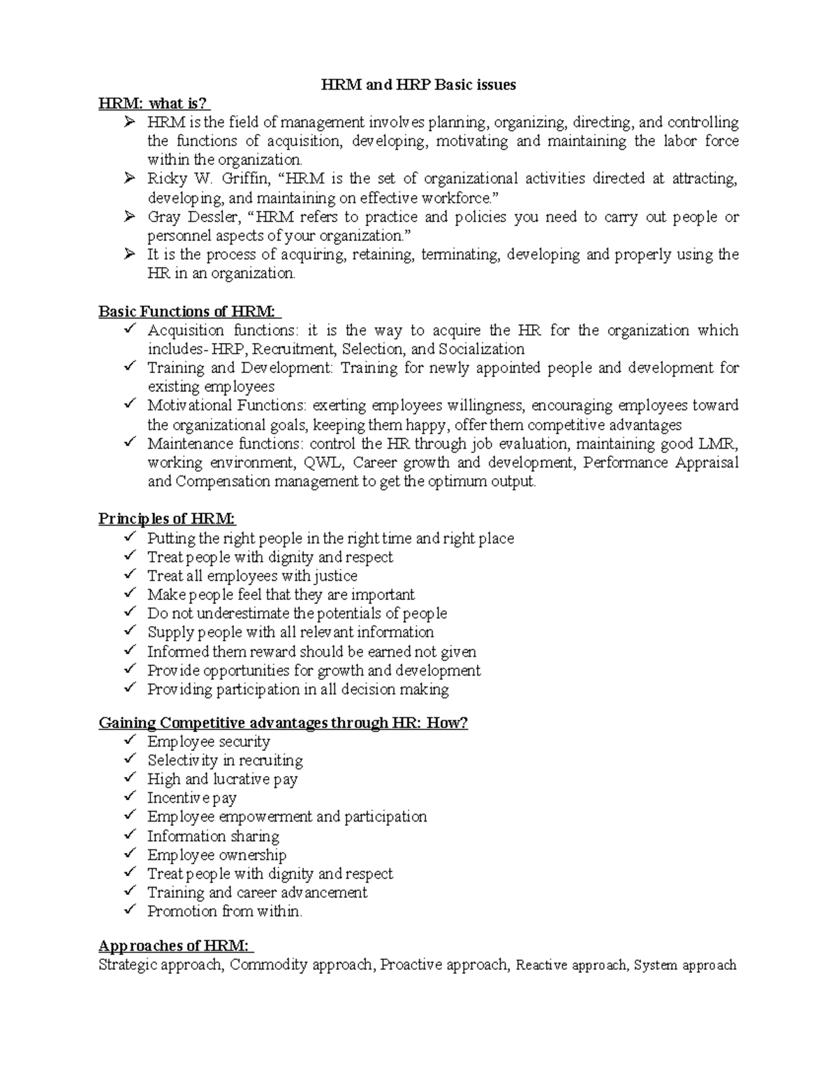 267530688-HRP - Nice to students. - HRM and HRP Basic issues HRM: what ...