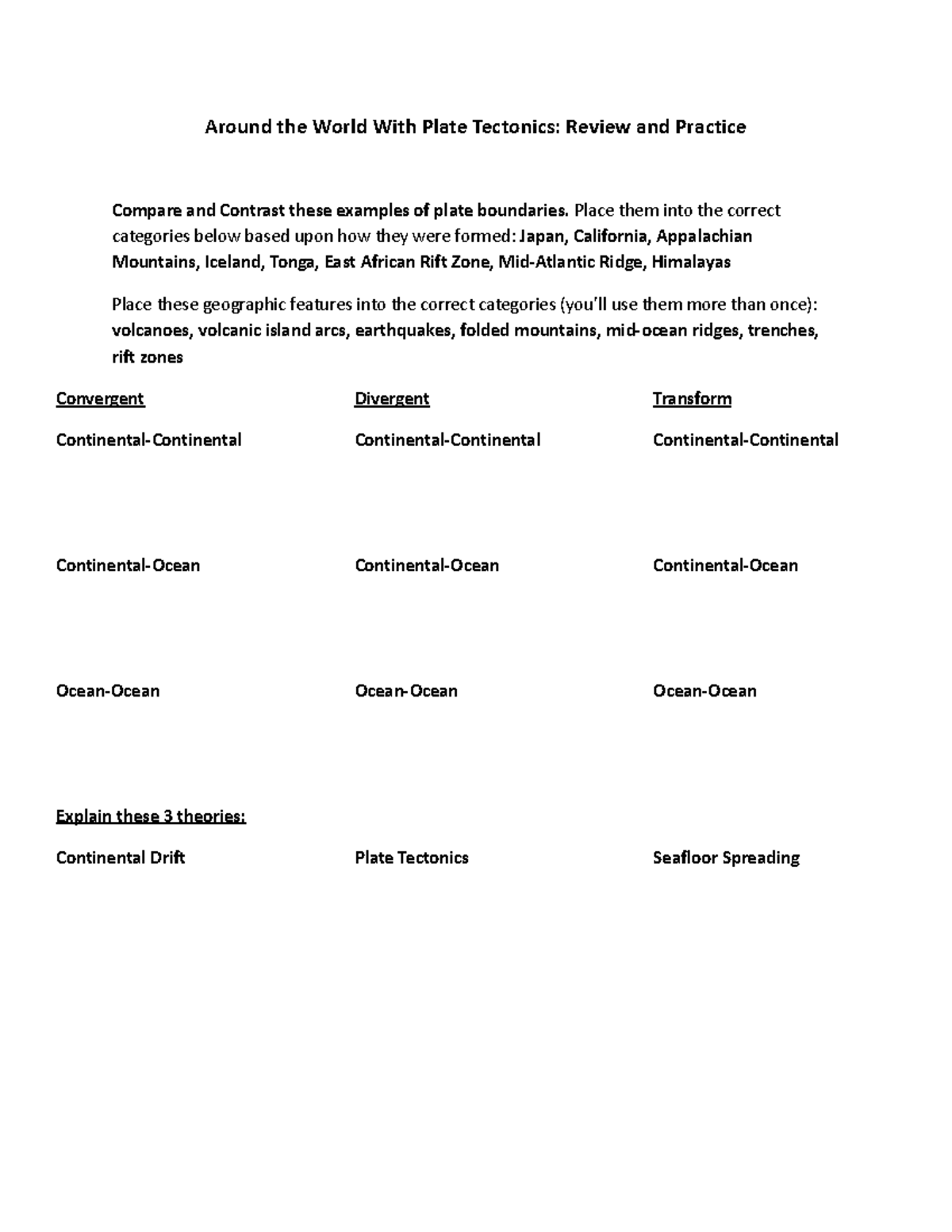 Around+the+World+With+Plate+Tectonics - Around the World With Plate ...