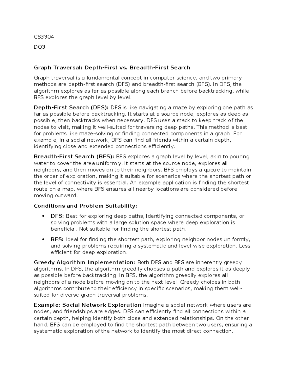 CS3304DQ3 - Copy - assignment - CS DQ Graph Traversal: Depth-First vs ...