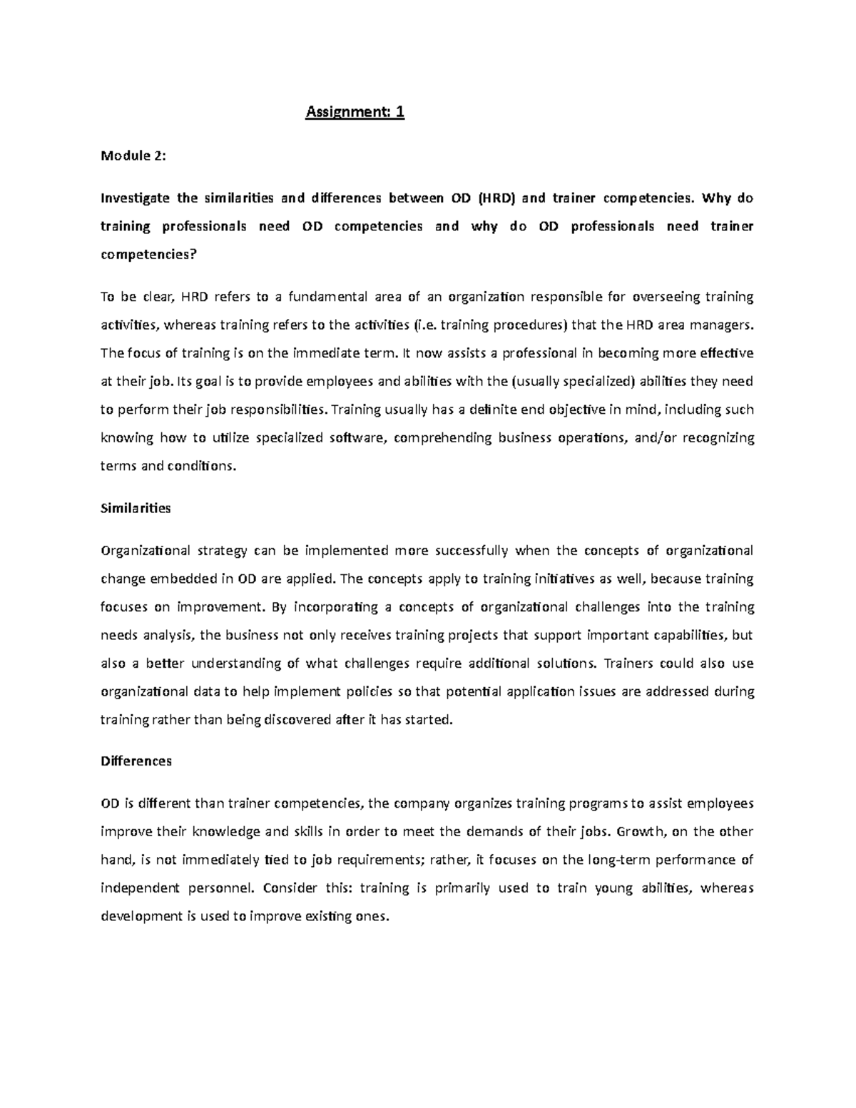 Training assignment - Assignment: 1 Module 2: Investigate the ...