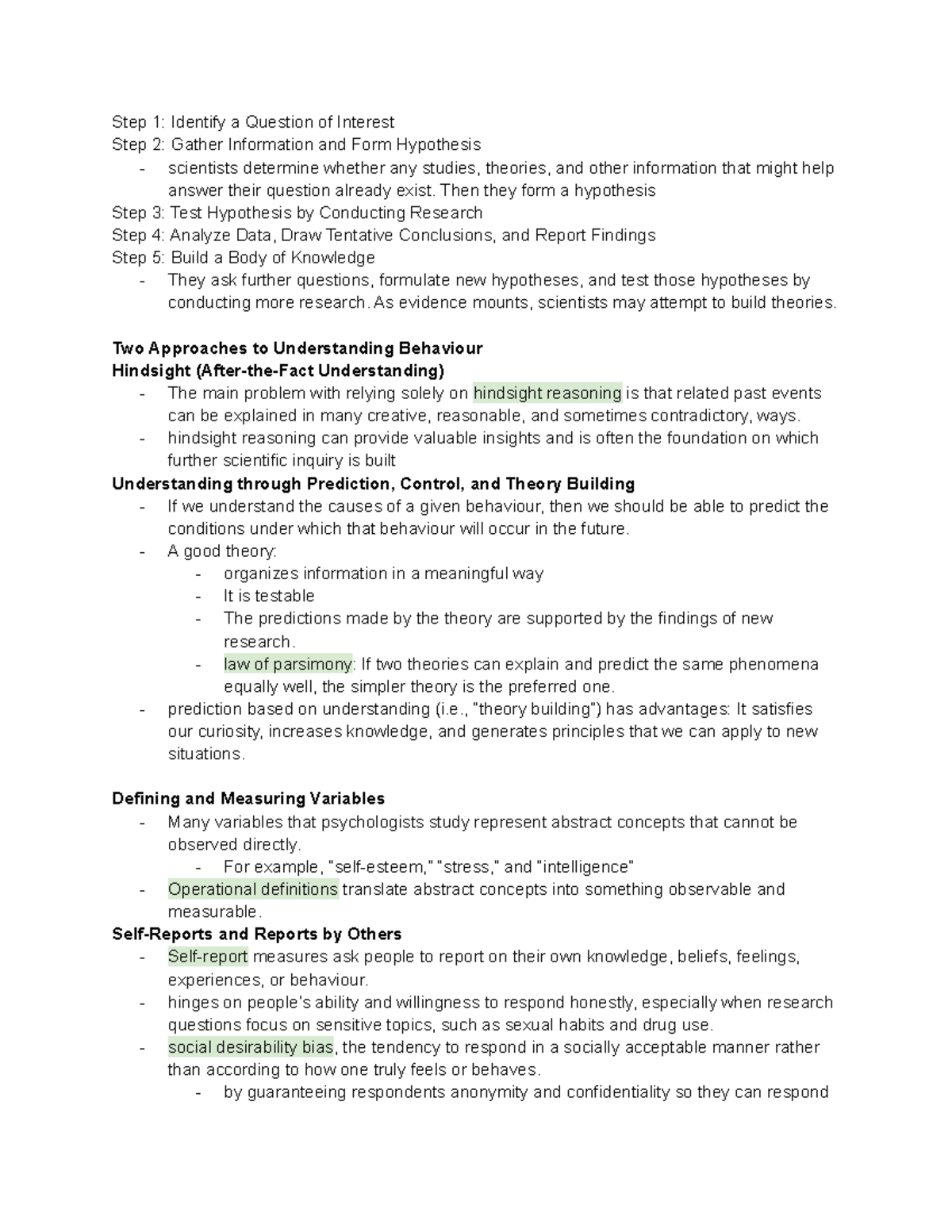Developmental I Chapter 2 - Step 1: Identify a Question of Interest ...