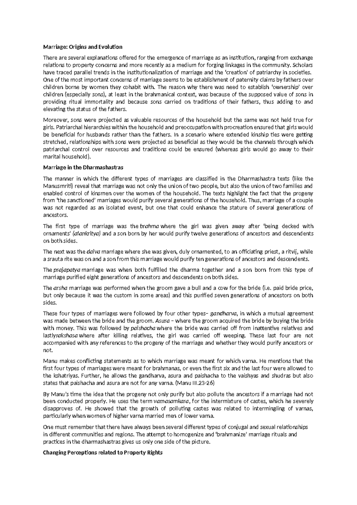 Marriage & Inheritance - Marriage: Origins and Evolution There are ...