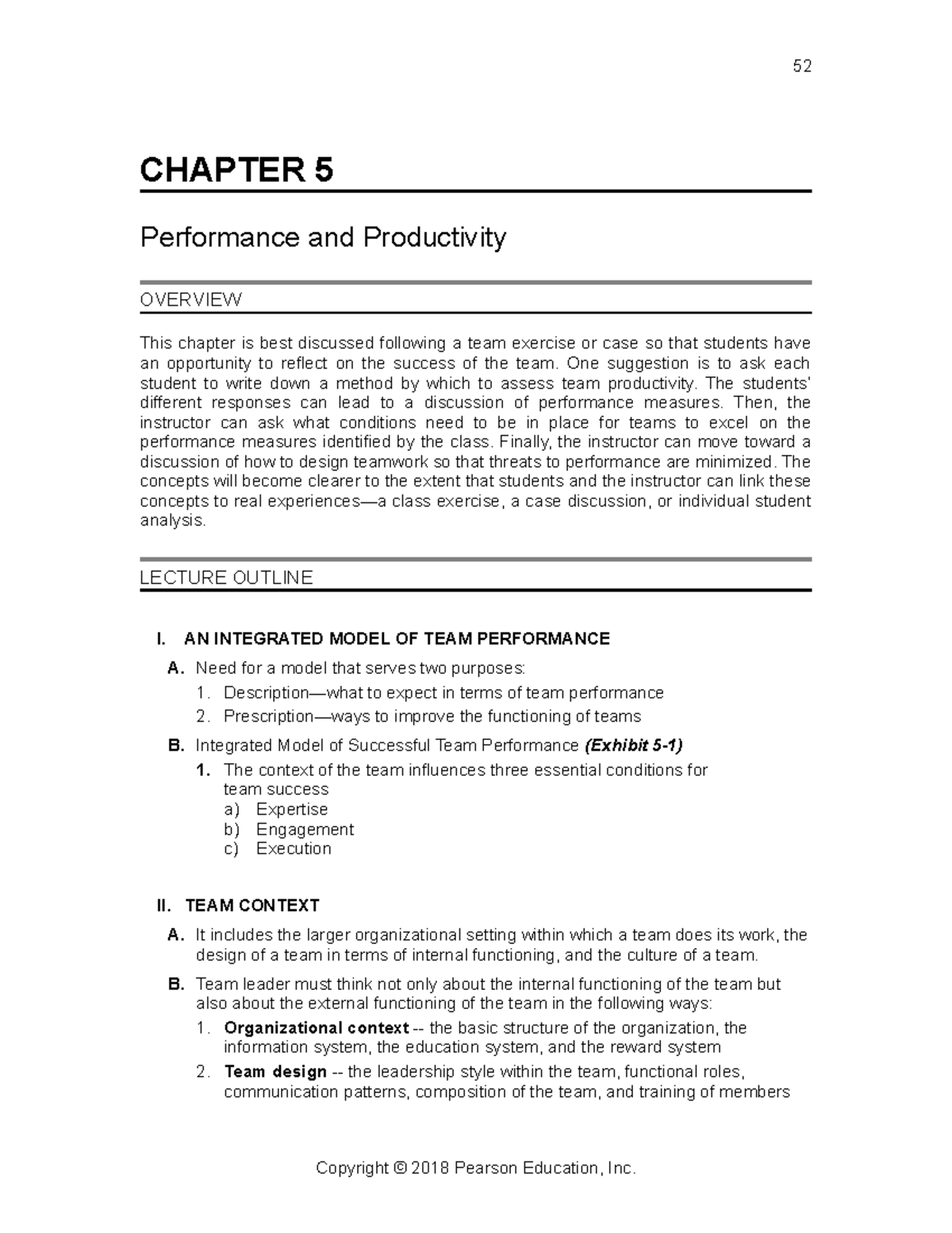 CH05 Performance and Productivity - CHAPTER 5 Performance and Productivity OVERVIEW This chapter ...