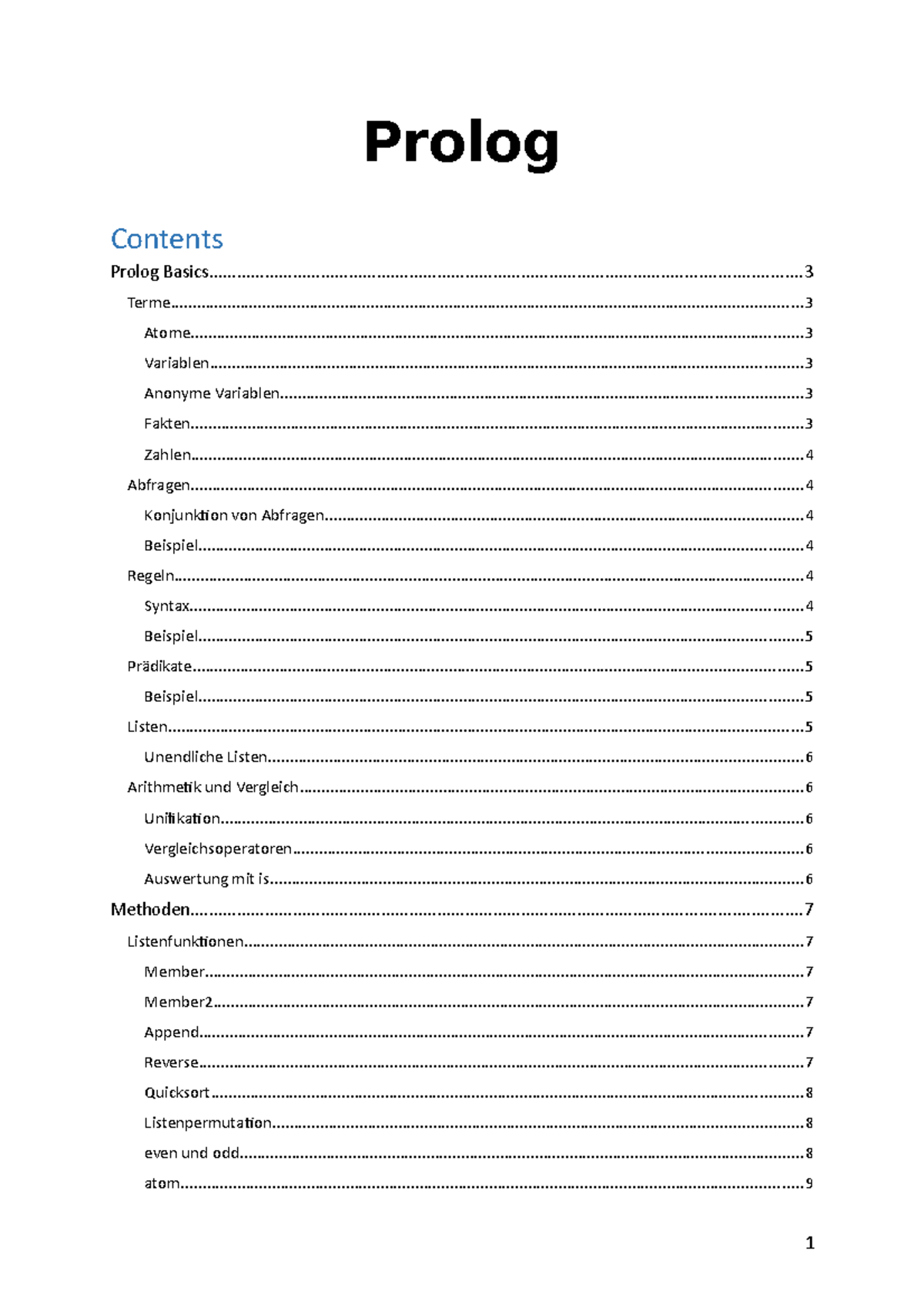 Prolog - by Valerii Zhyla - Prolog Prolog - Studocu