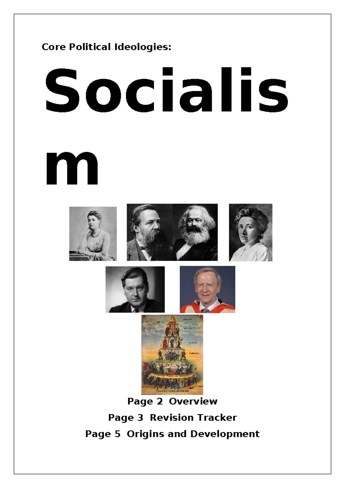 00. Socialism Workbook - Core Political Ideologies: Socialis m Page 2 ...