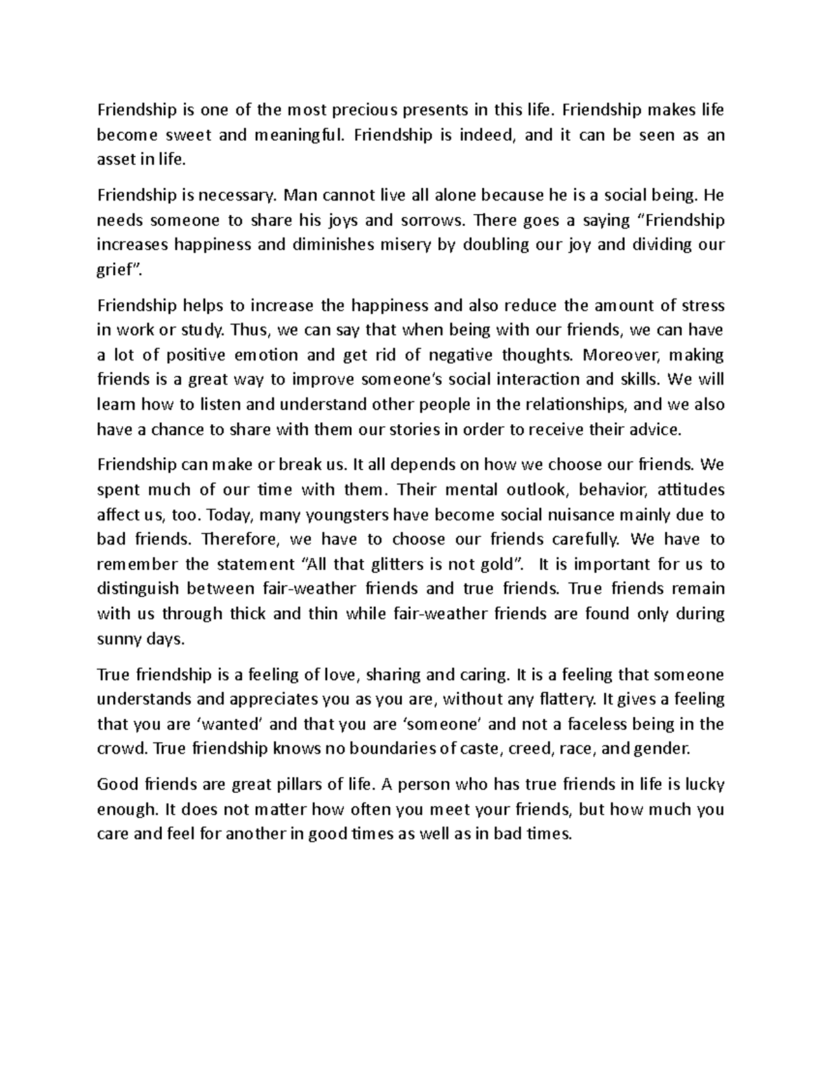 Friendship - Friendship makes life become sweet and meaningful ...