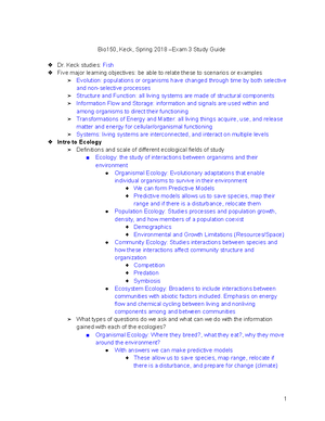 Bio150spring 2022 Final Exam Study Guide - Bio150, Keck, Spring 2022 ...