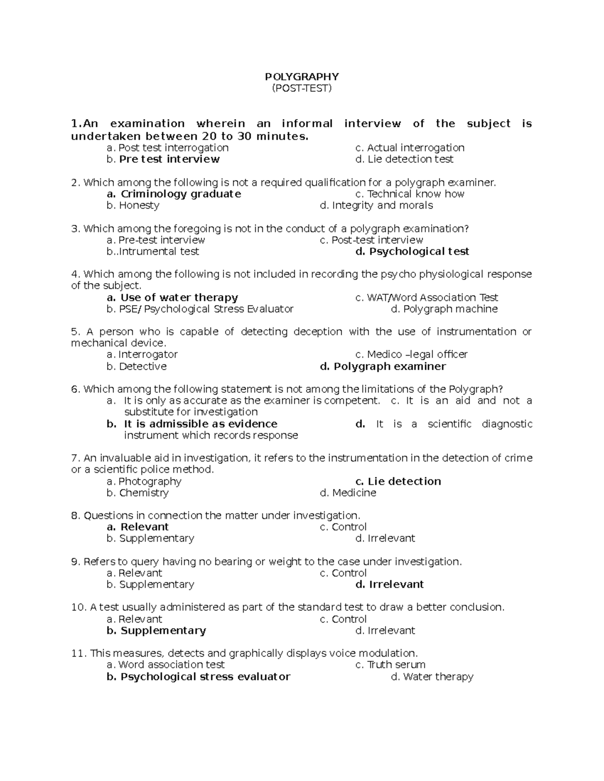 42004 5411- Polygraphy-docx - POLYGRAPHY (POST-TEST) 1 examination ...