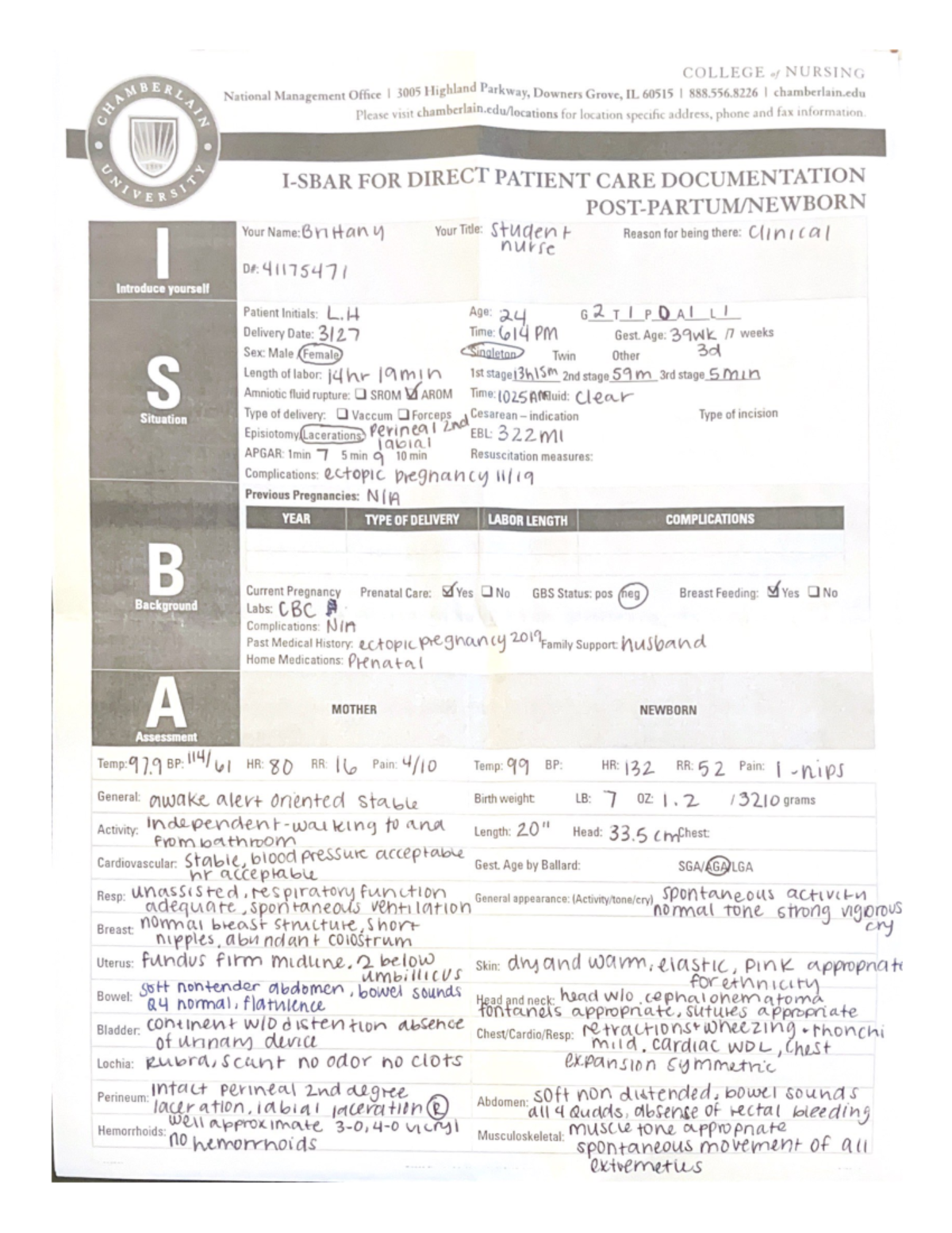 Clinical paperwork - NR-327 - Studocu