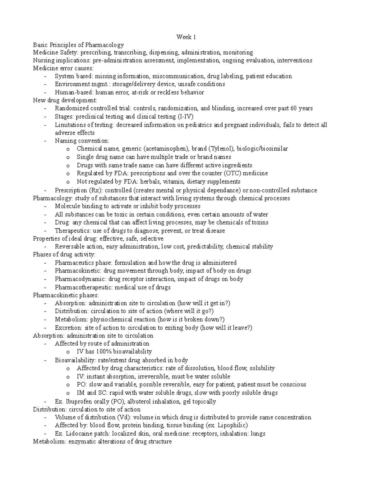 Week 1 - Subjective and Objective Documentation - Week 1 Basic ...