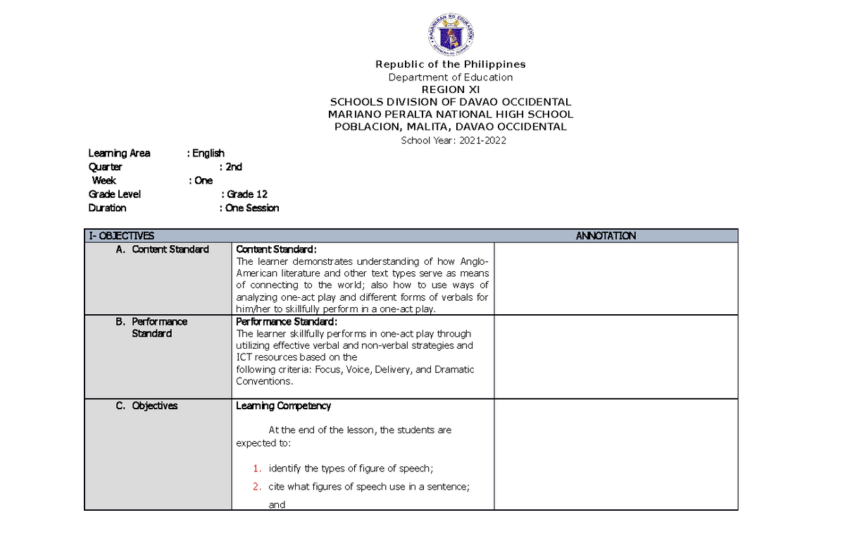 Figures-of-speech - Jjhhhhh - Republic of the Philippines Department of ...