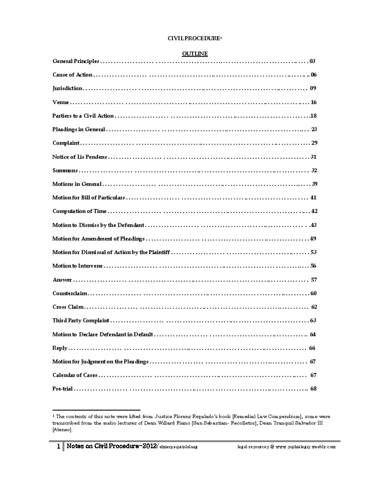 160391355-Civil-Procedure and Practice notes for your perusal ...