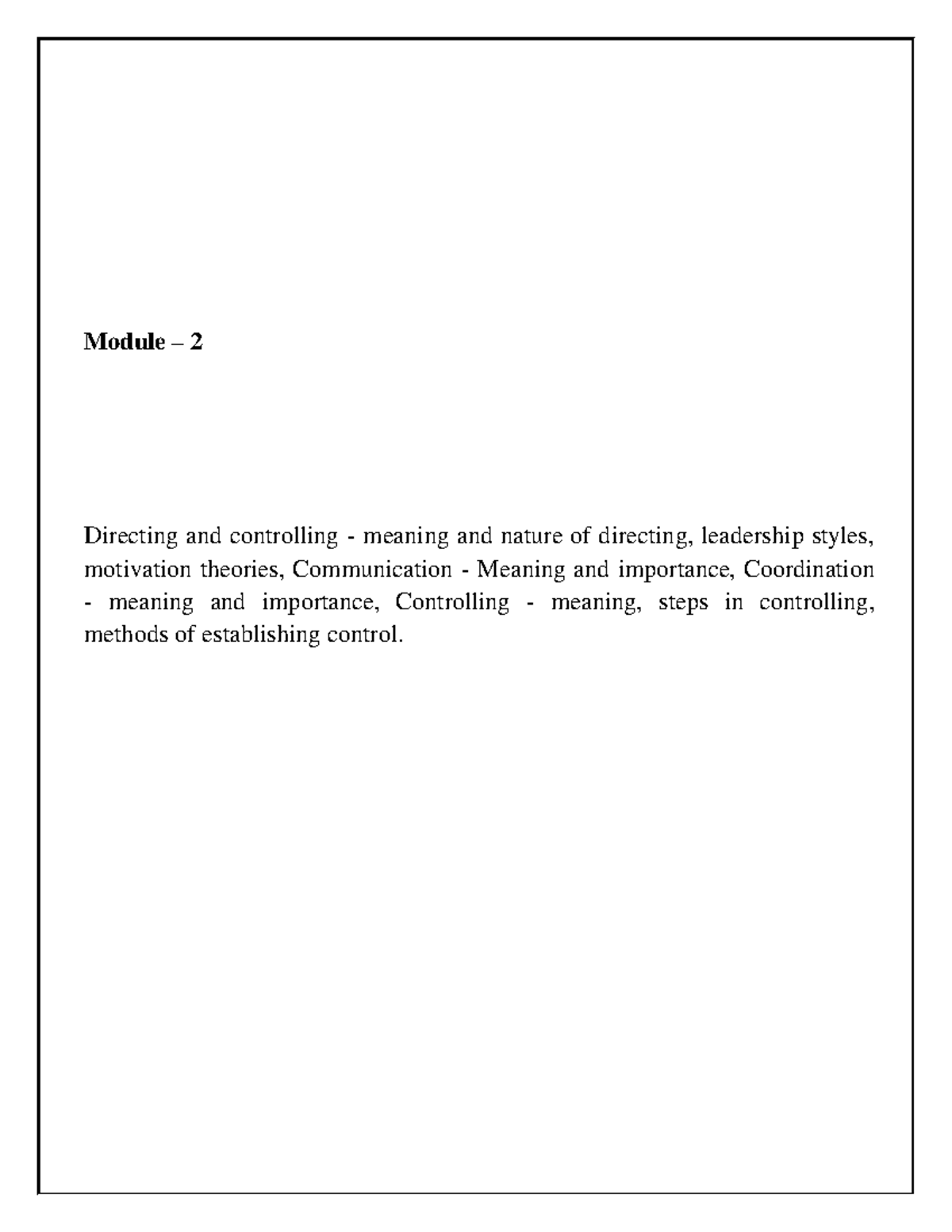 MEI Mod2 - Notes for management and entrepreneurship lecture notes ...