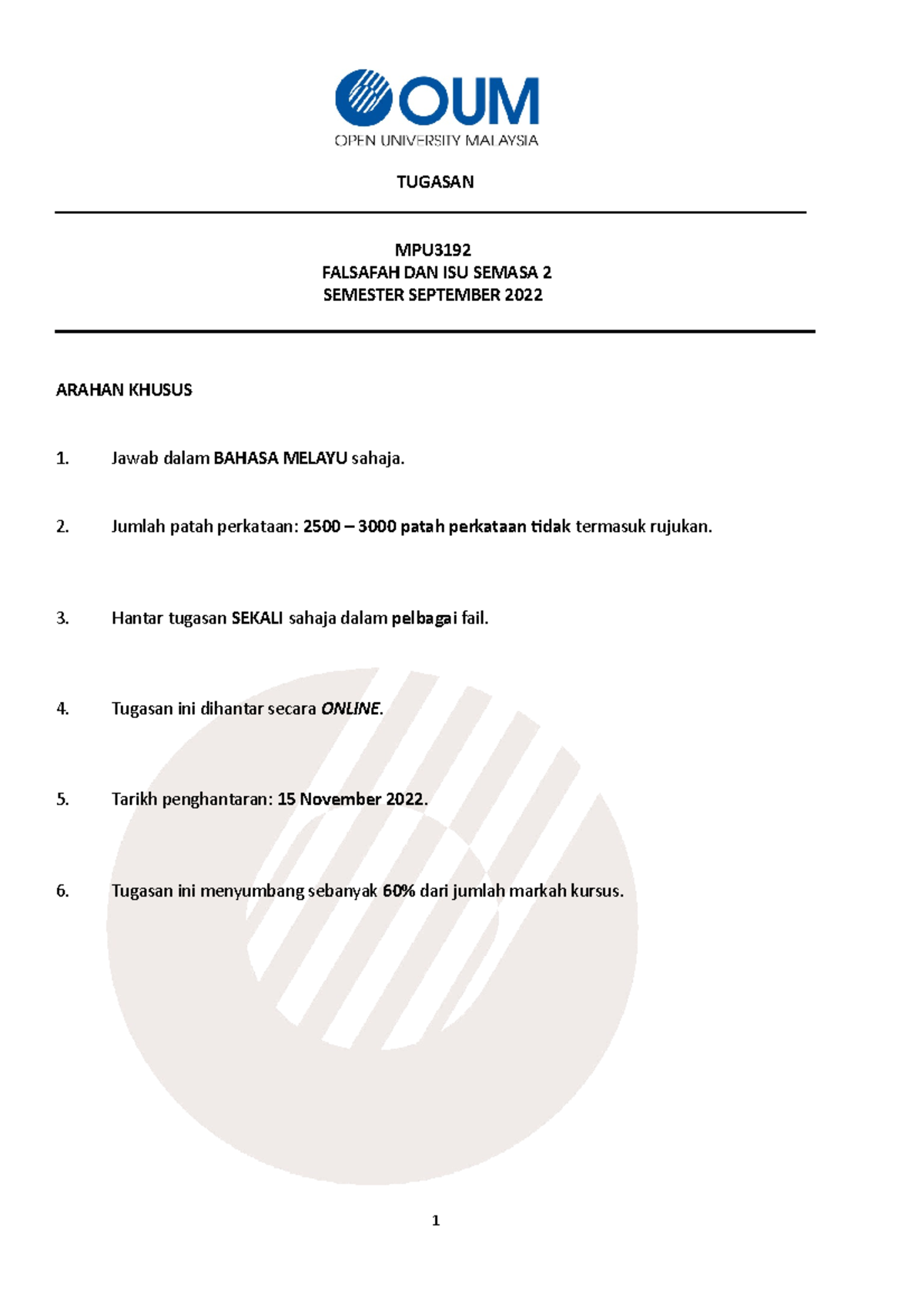 Format cara menjawab FIS 57404 - TUGASAN - Studocu