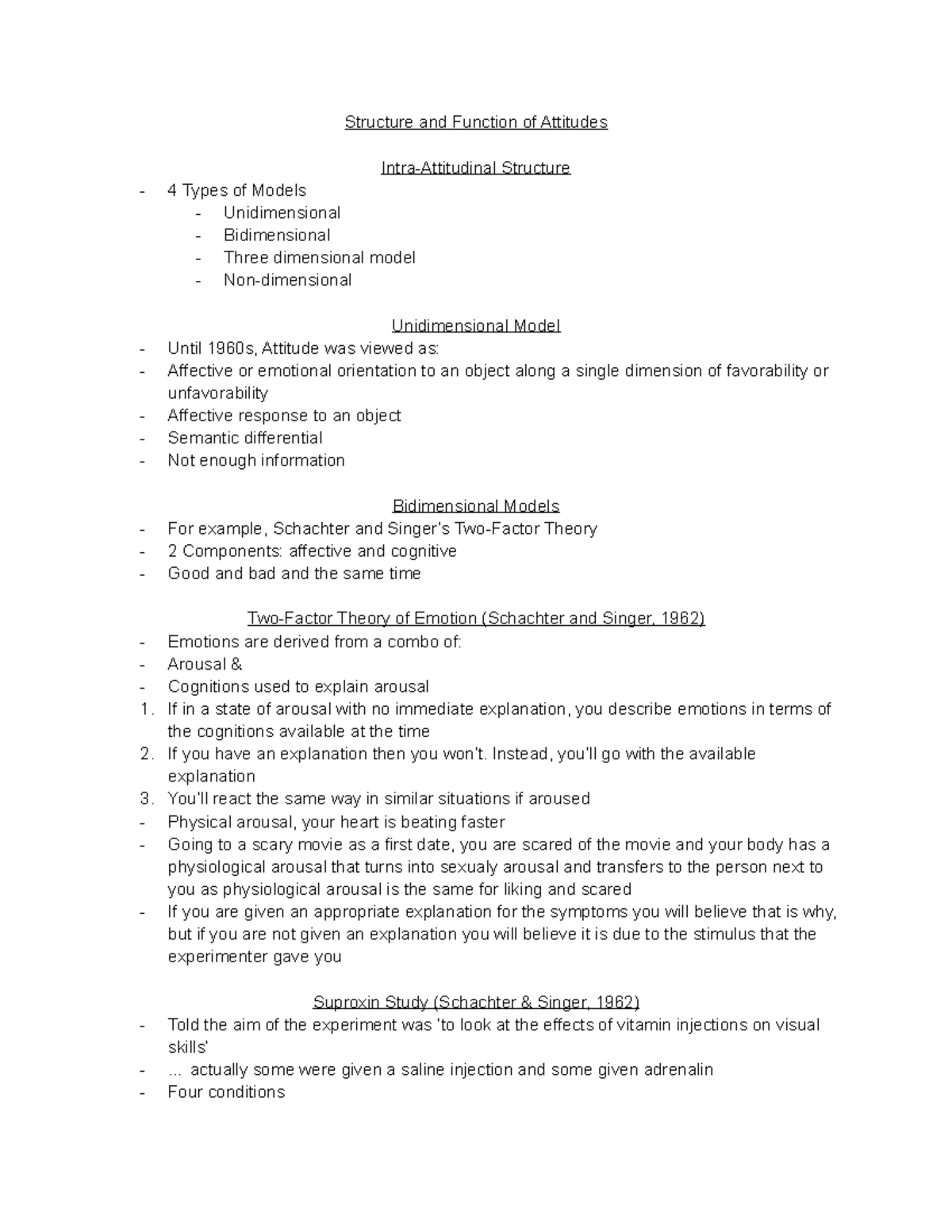 Psych 3CB3 lec 3 - Structure and Function of Attitudes Intra ...