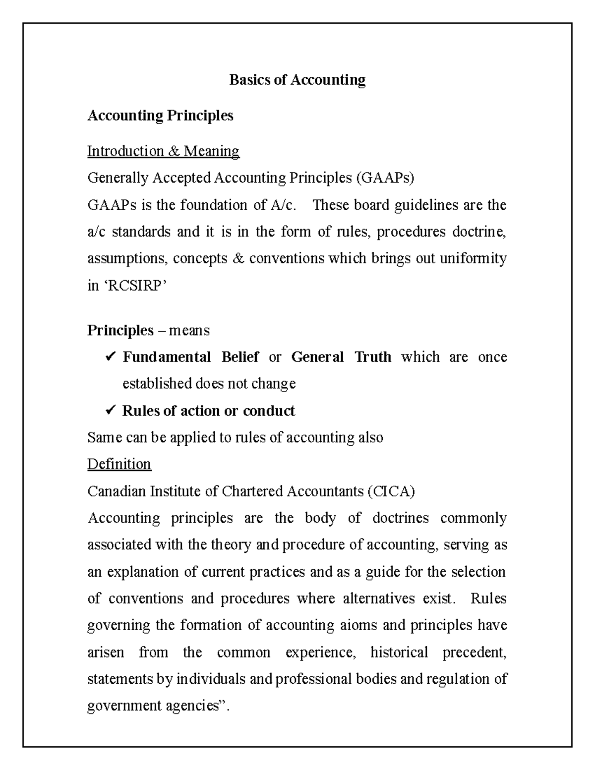Basics of accounting-accounting principles and features - Basics of ...