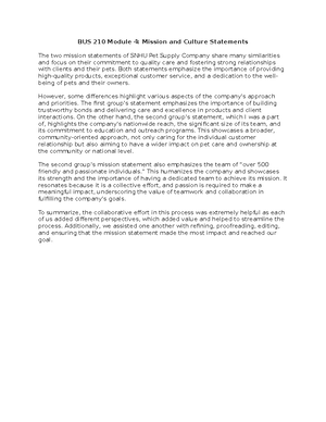 BUS 210 Module 1 Discussion - BUS 210 1-2 Discussion: Introduction and ...