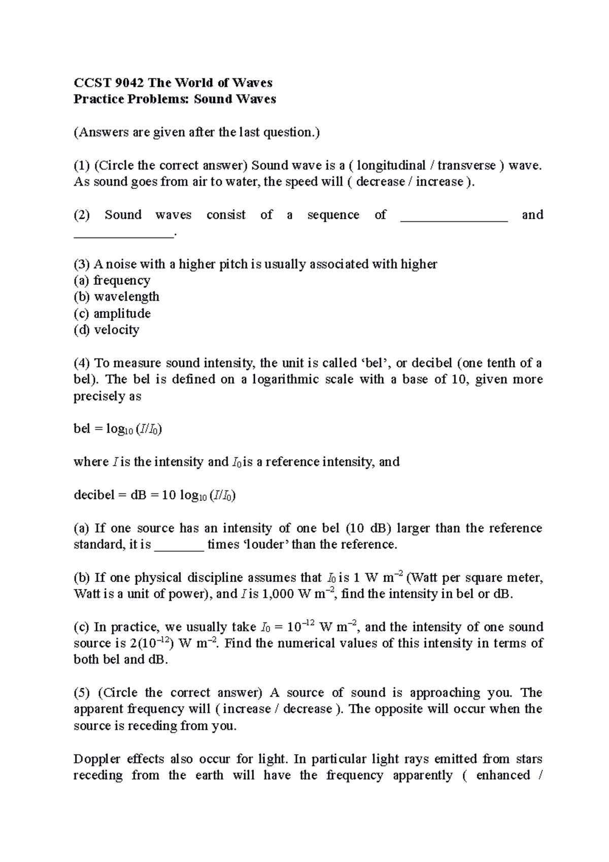 Practice Problems Sound CCST 9042 The World Of Waves Practice practice-problems-sound-ccst-9042-the-world-of-waves-practice