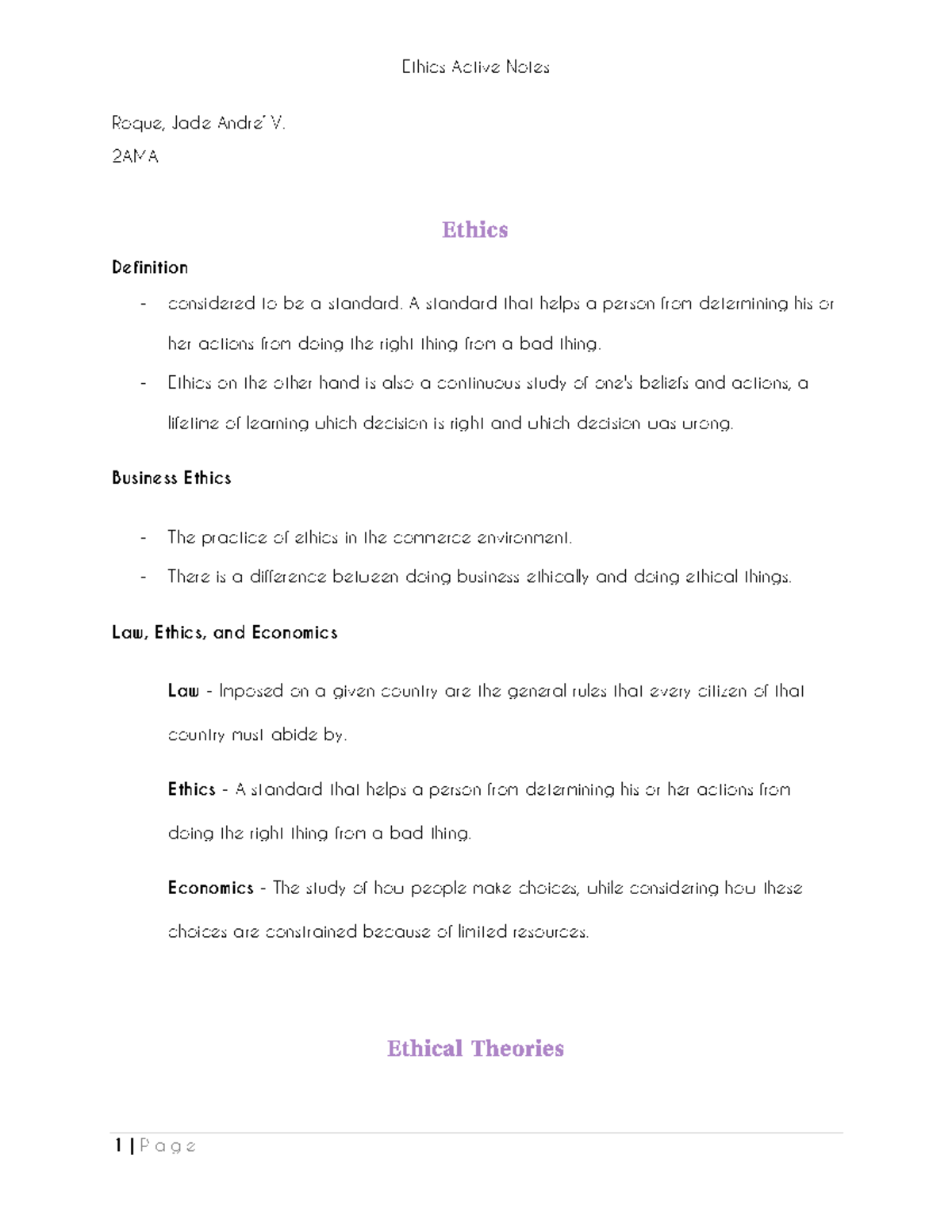 The Active Reading and Listening Notes of Jade Roque for Goveric ...