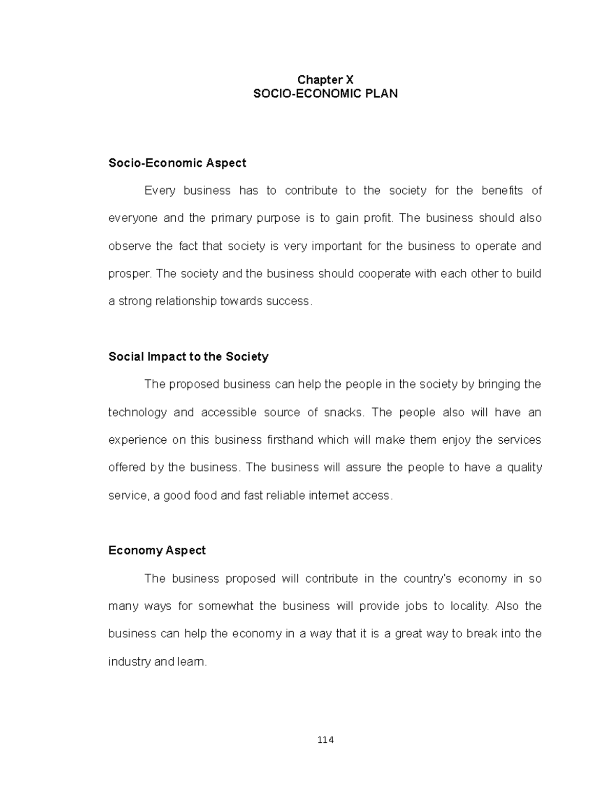 Chapter 10 - hgh fiujghvyfght - Chapter X SOCIO-ECONOMIC PLAN Socio ...