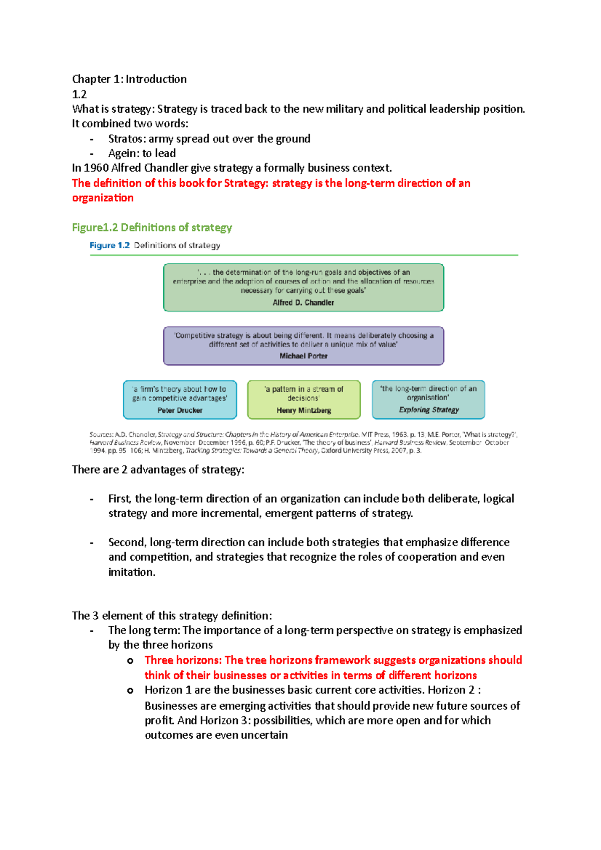 Summary Exploring strategy chapter 1-8 - Strategy - NHL Stenden ...