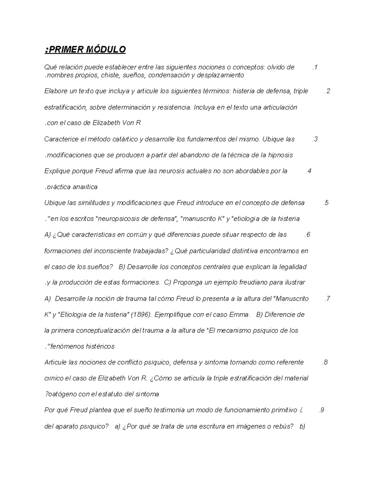 Indice de Preguntas y Respuestas - recopilacion de textos - : PRIMER M Ó DULO Qué relación puede ...